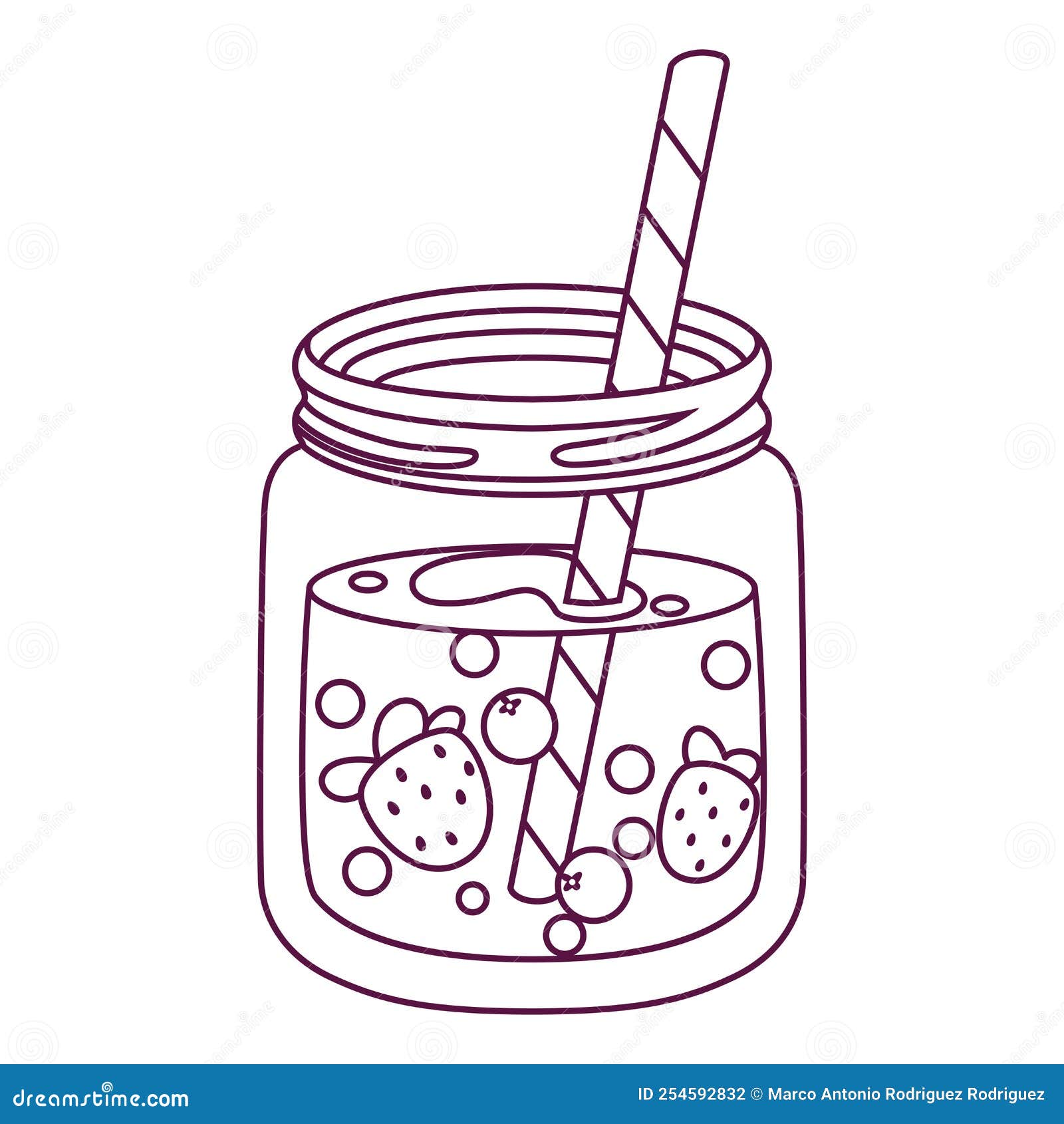Isolated Drink Draw Beach Vector Illustration Stock Vector ...