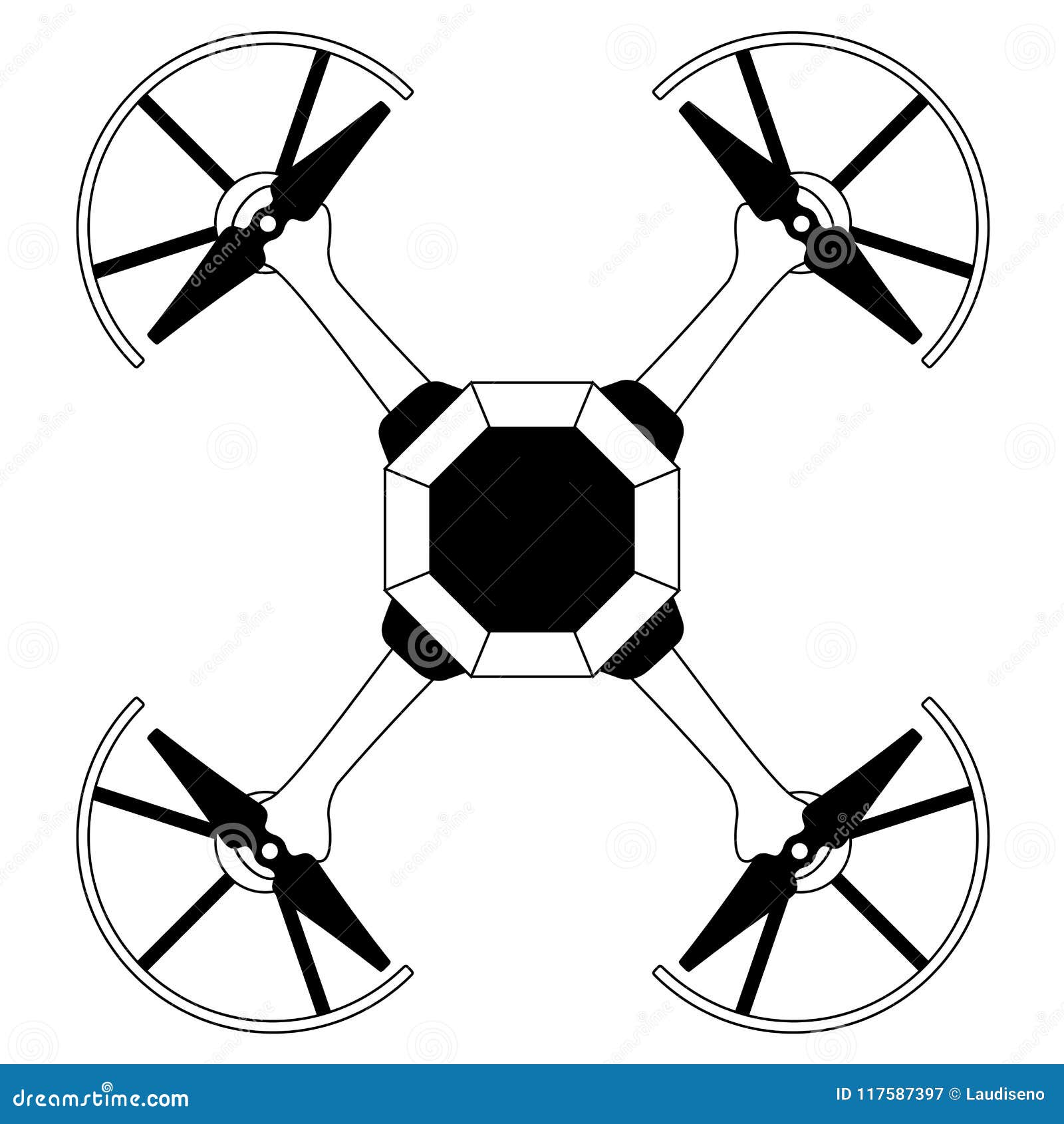 Isolated Rc Drone Logo On White Uav Technology Logotype Unmanned