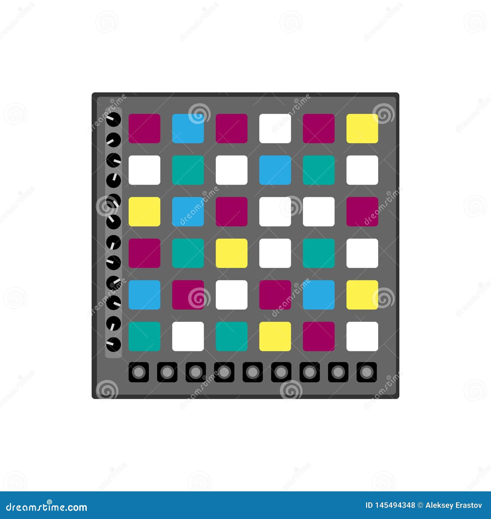 Isolated Drum Machine for Making Music. Vector Illustration Stock ...