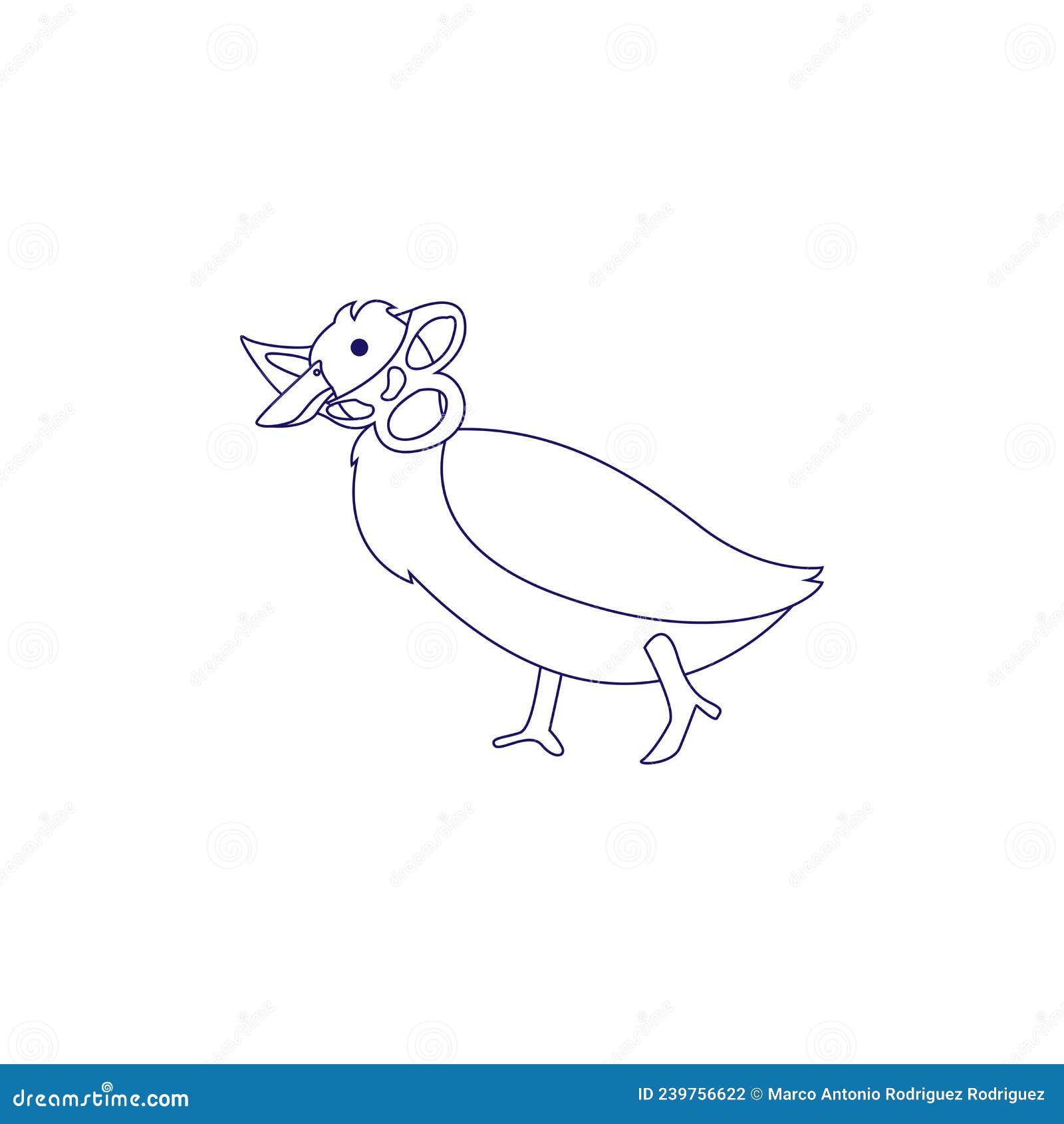 Isolated Duck Trapped in Six Pack Plastic Rings Vector Stock Vector ...