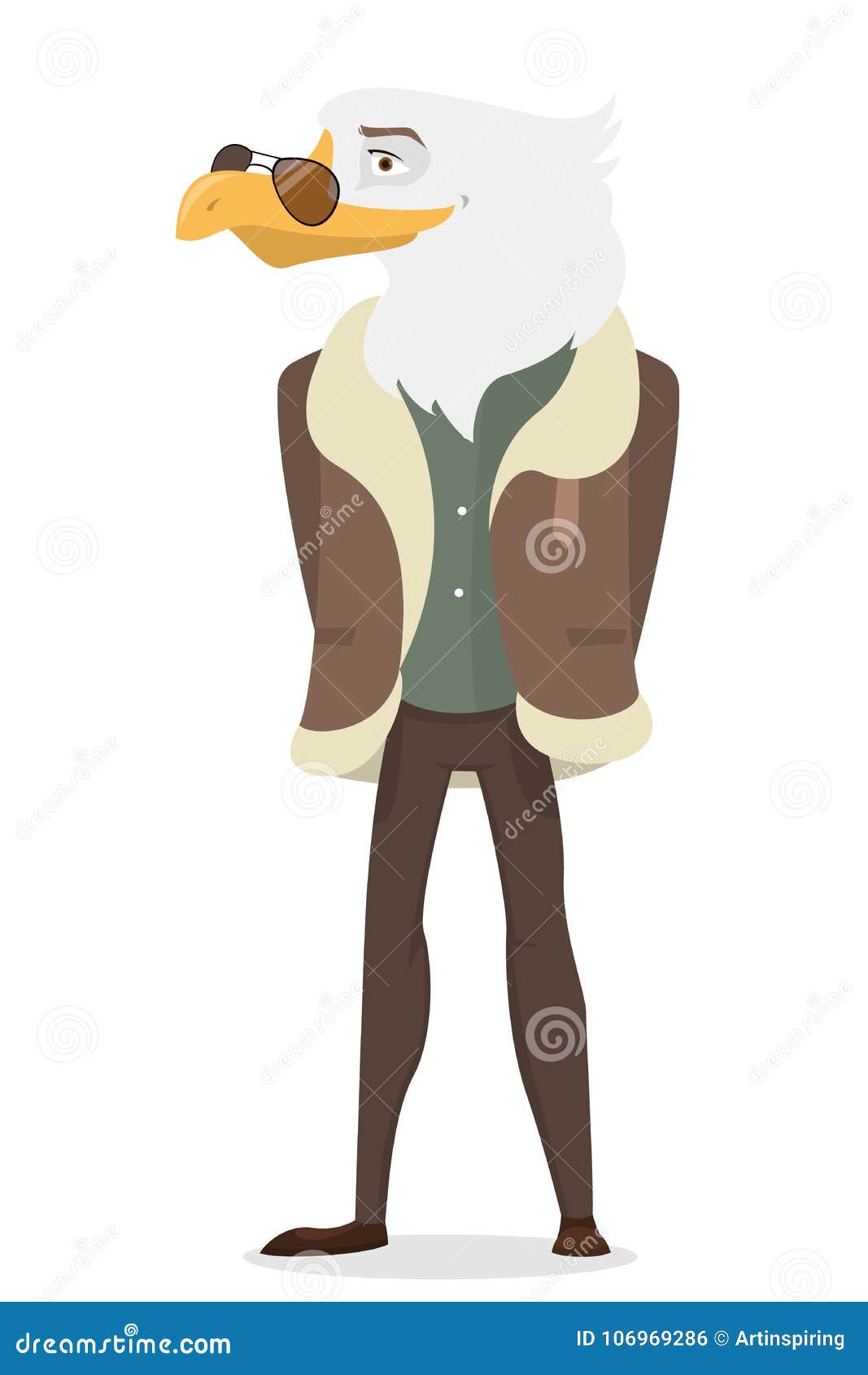 Isolated eagle man. stock vector. Illustration of creative - 106969286