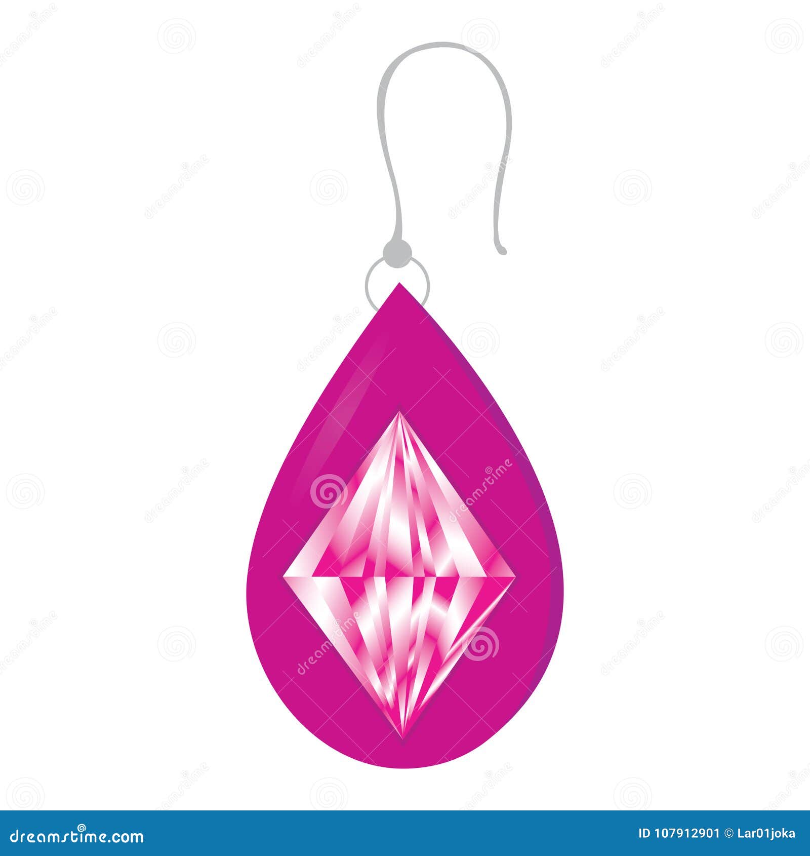 Isolated earring icon stock vector. Illustration of clipart - 107912901