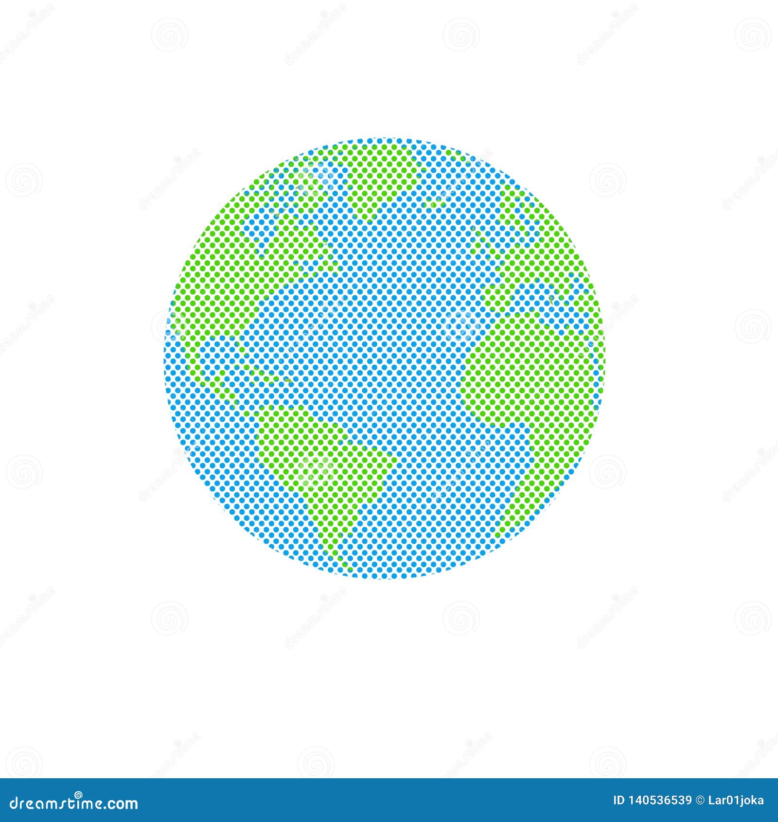 Isolated Earth Planet. Pointillism Style Stock Vector - Illustration of ...