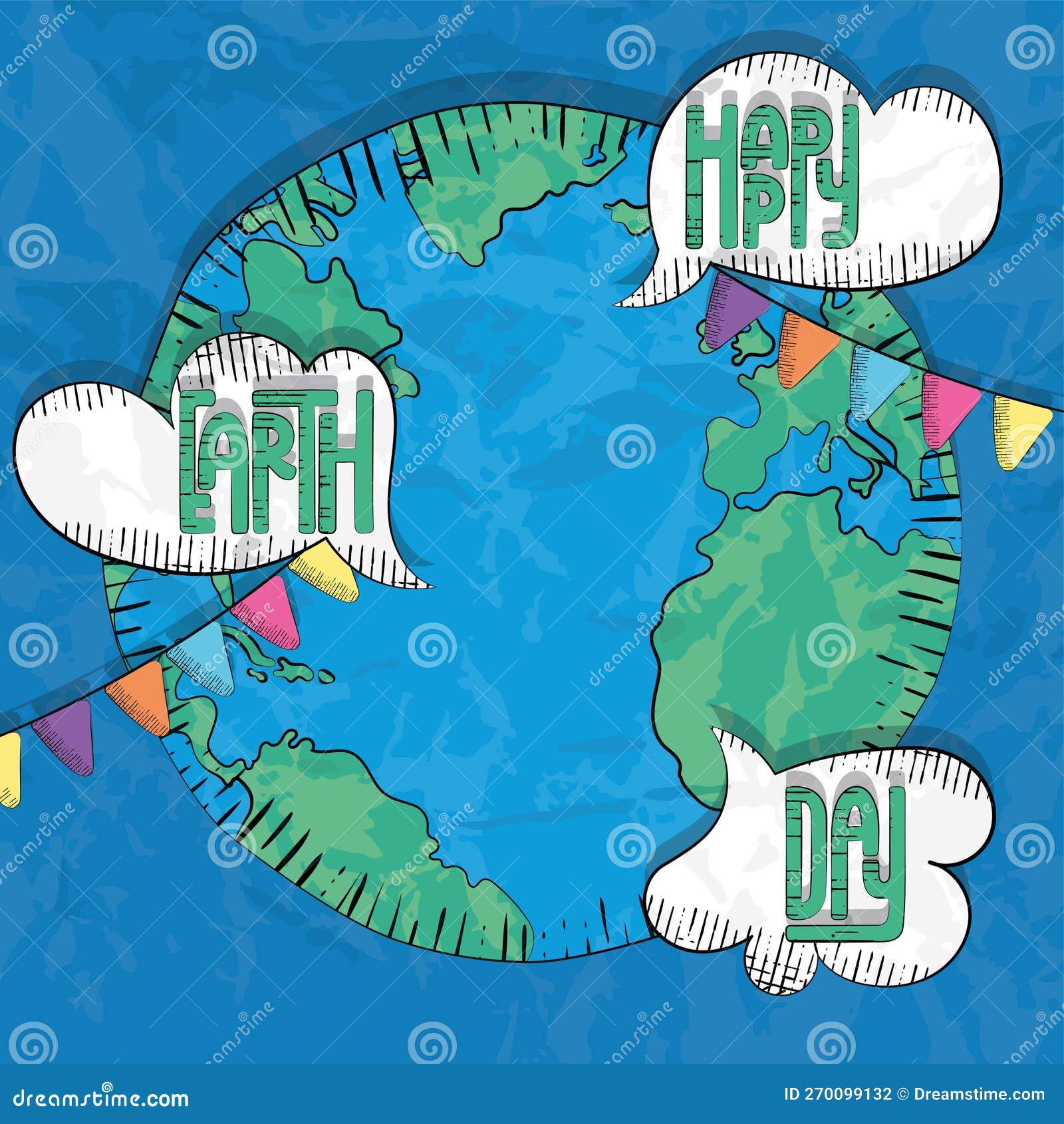 Isolated Earth Planet Sketch with Party Ornaments Happy Earth Day ... Isolated Earth Planet Sketch with Party Ornaments Happy Earth Day ...