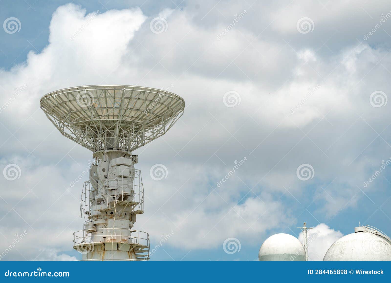 Isolated Earth Terminal Satelite Communication Receiver with Cloudy Sky ...