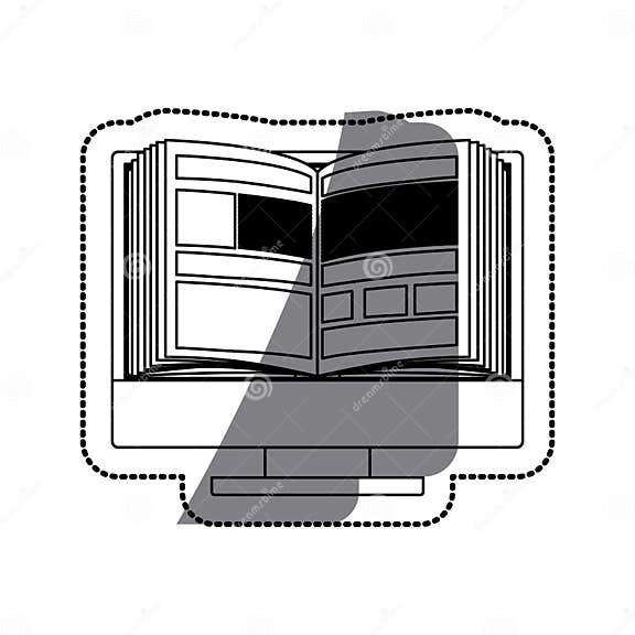 Isolated Ebook and Computer Design Stock Vector - Illustration of ...