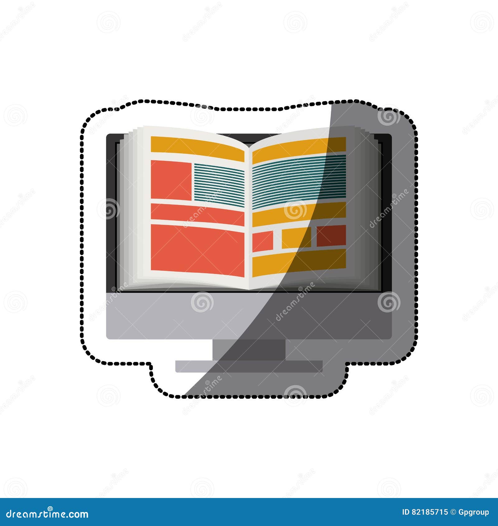 Isolated Ebook and Computer Design Stock Vector - Illustration of media ...