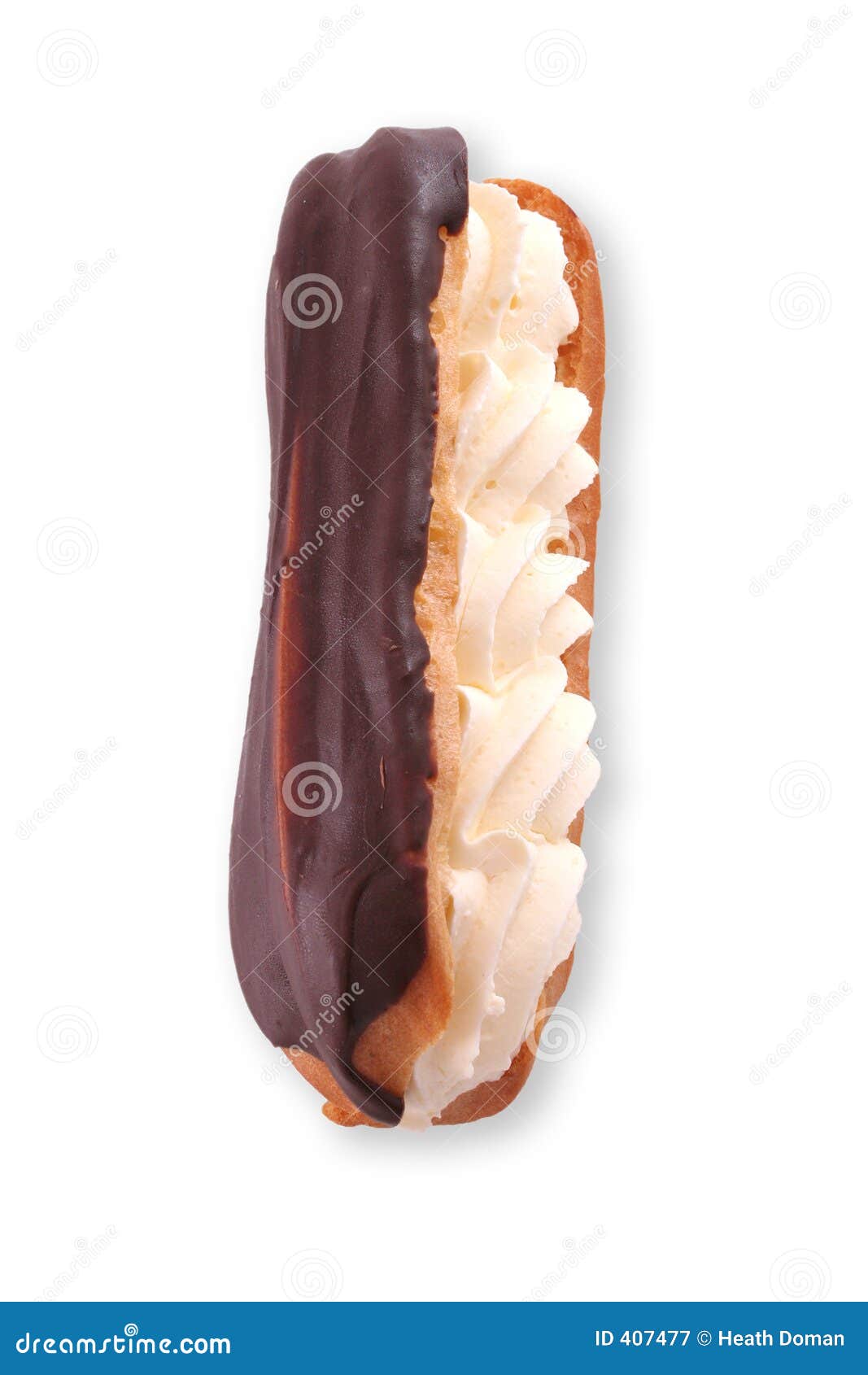 Isolated eclair stock image. Image of eating, flour, pleasure - 407477