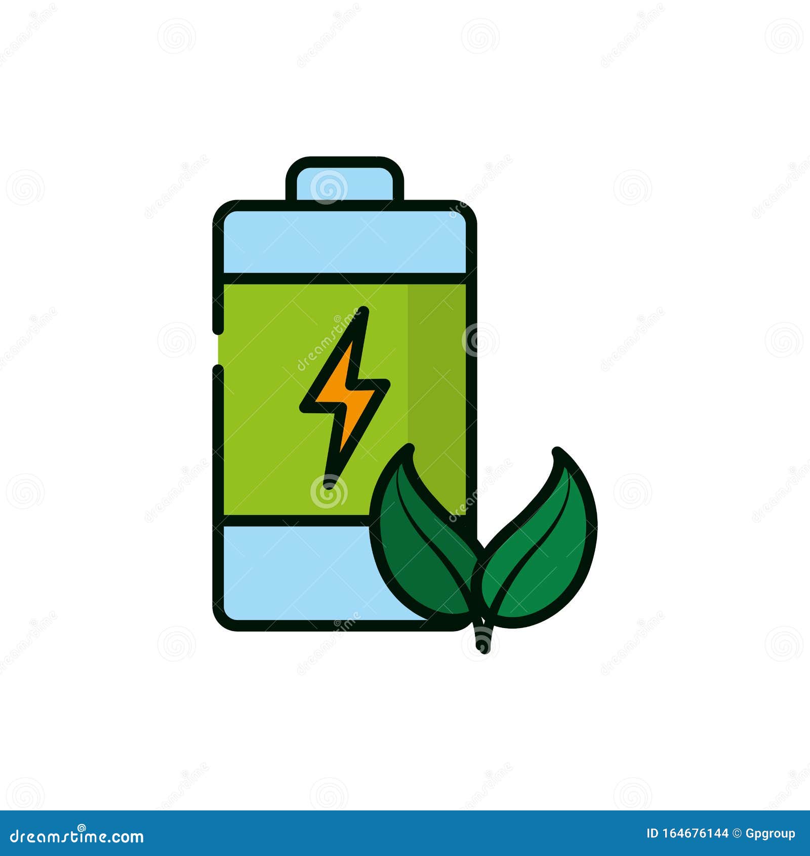 Isolated Ecology and Bio Battery Vector Design Stock Vector ...