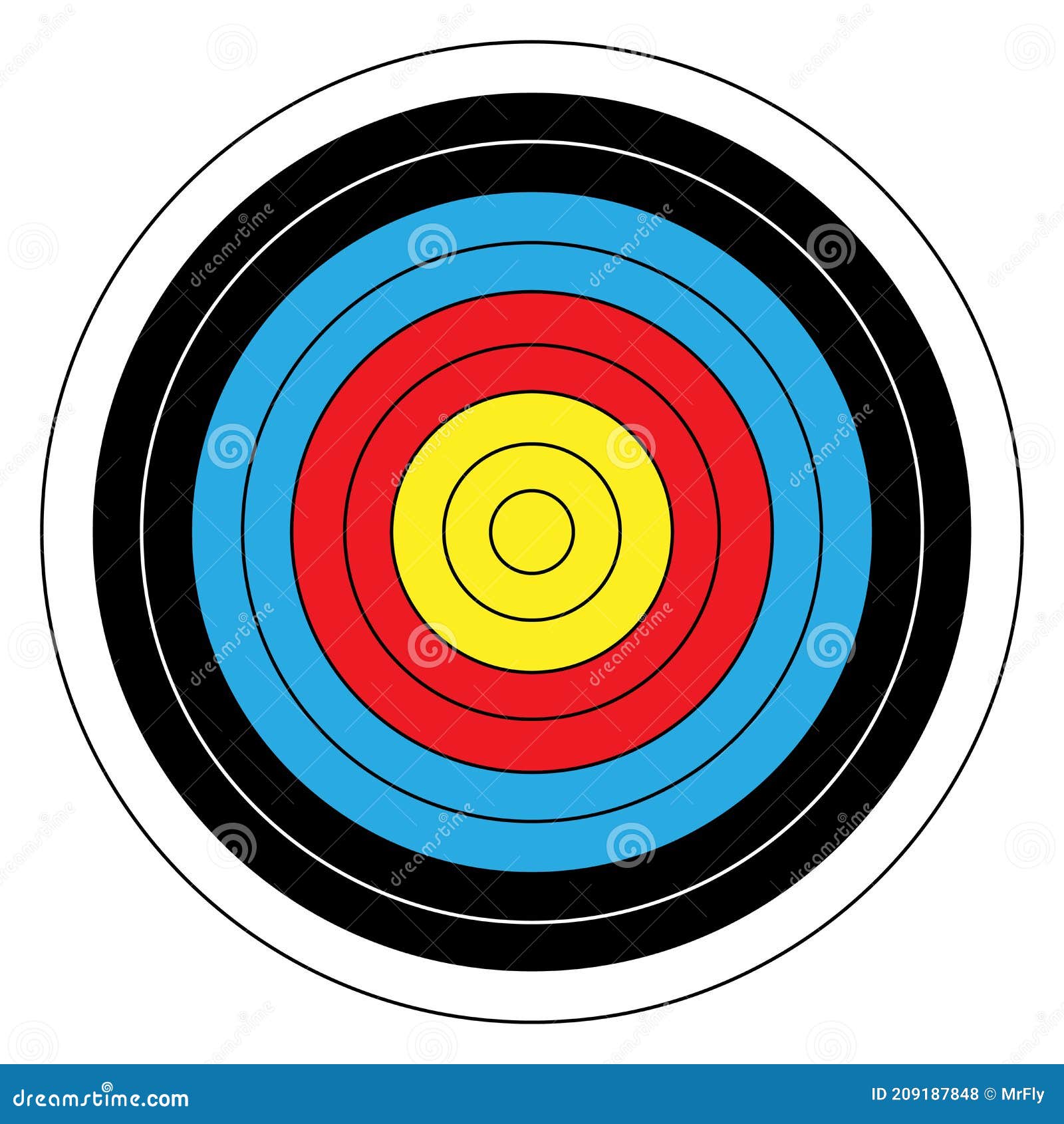 Isolated Editable Shooting Target On White Vector Illustration ...