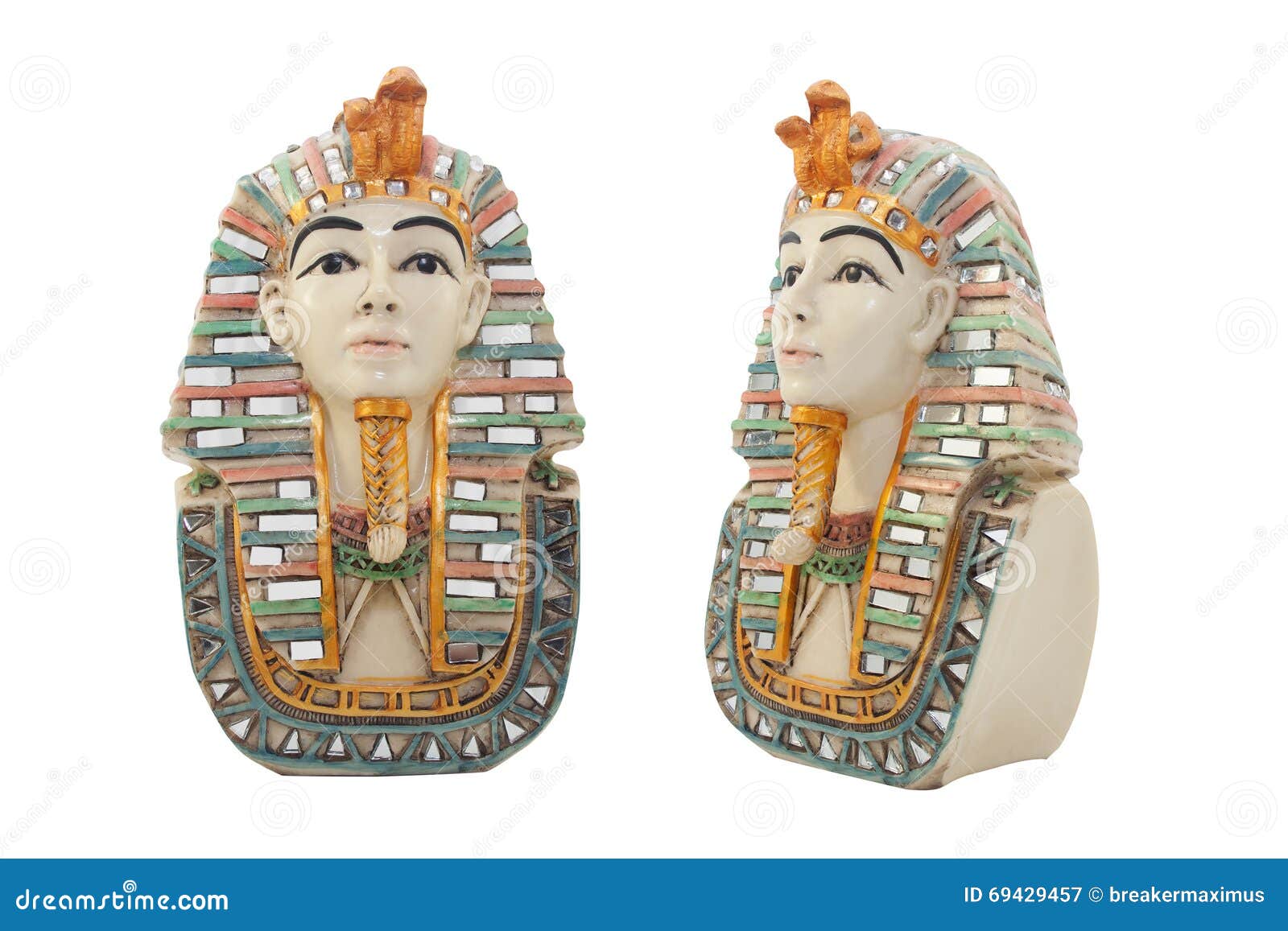 Isolated Egyptian Pharaoh Bust. Stock Image - Image of antiquity ...