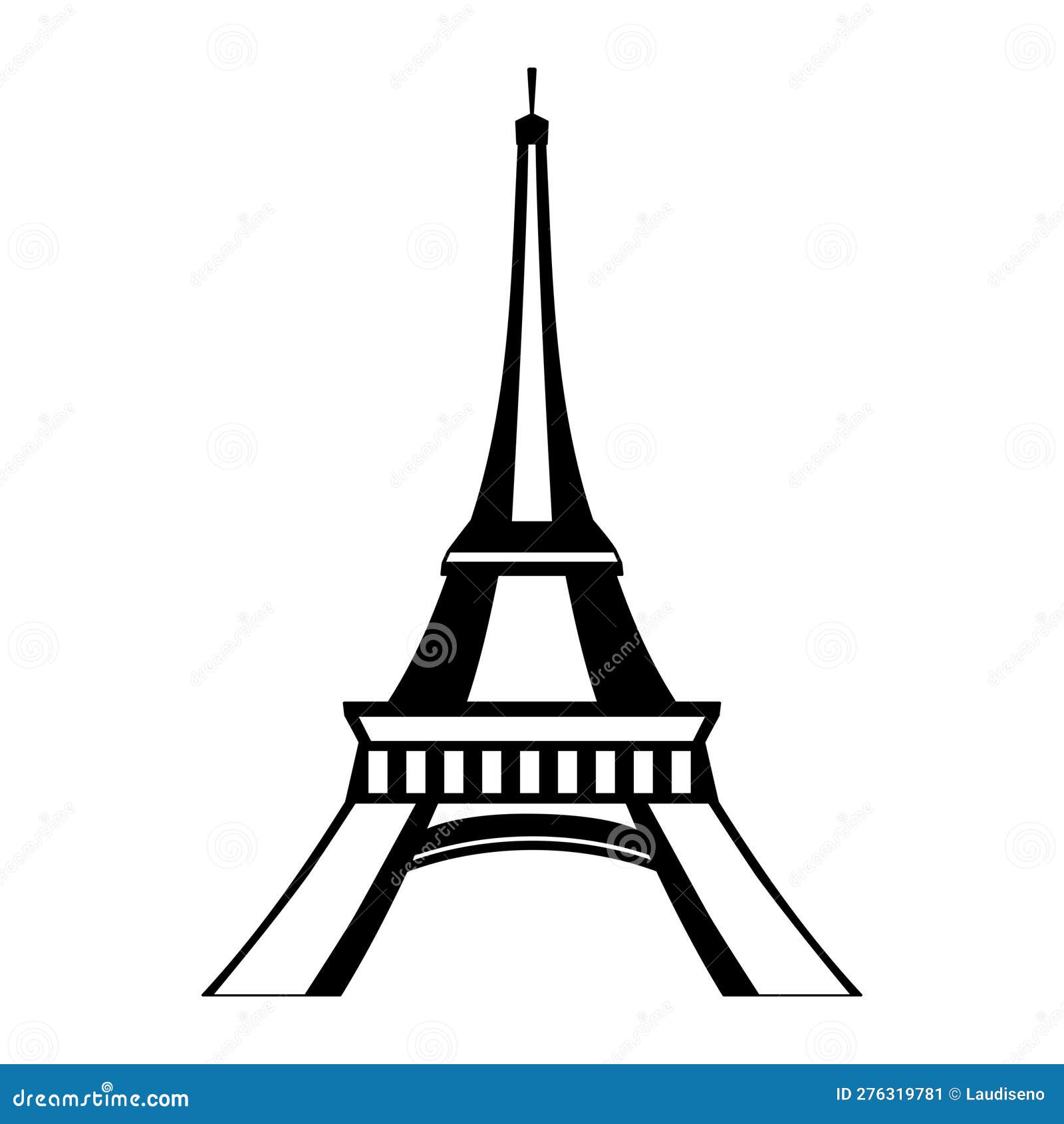 Isolated Eiffel Tower Landmark Silhouette Vector Stock Vector ... Isolated Eiffel Tower Landmark Silhouette Vector Stock Vector ...