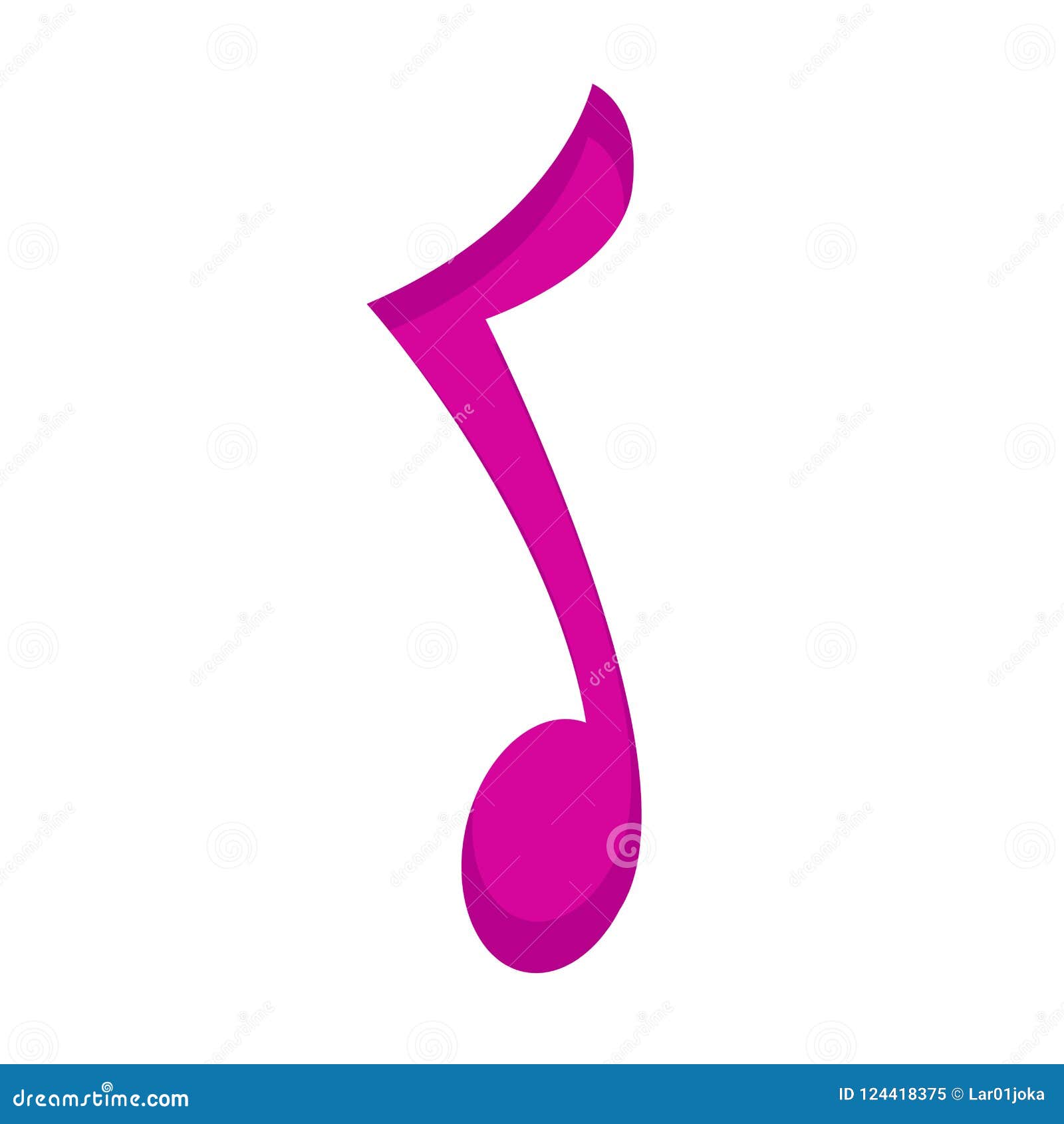Isolated Eighth Musical Note Stock Vector - Illustration of design ...
