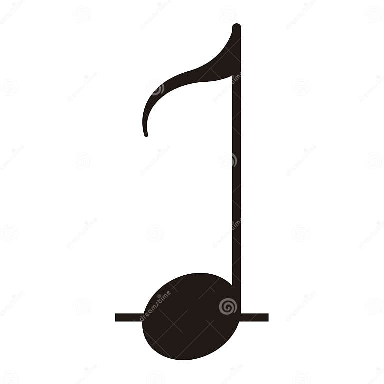 Isolated Eighth Note. Musical Note Stock Vector - Illustration of ...
