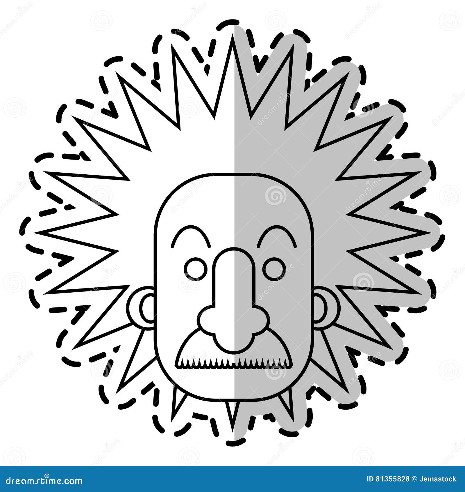 Isolated einstein design stock vector. Illustration of equipment - 81355828