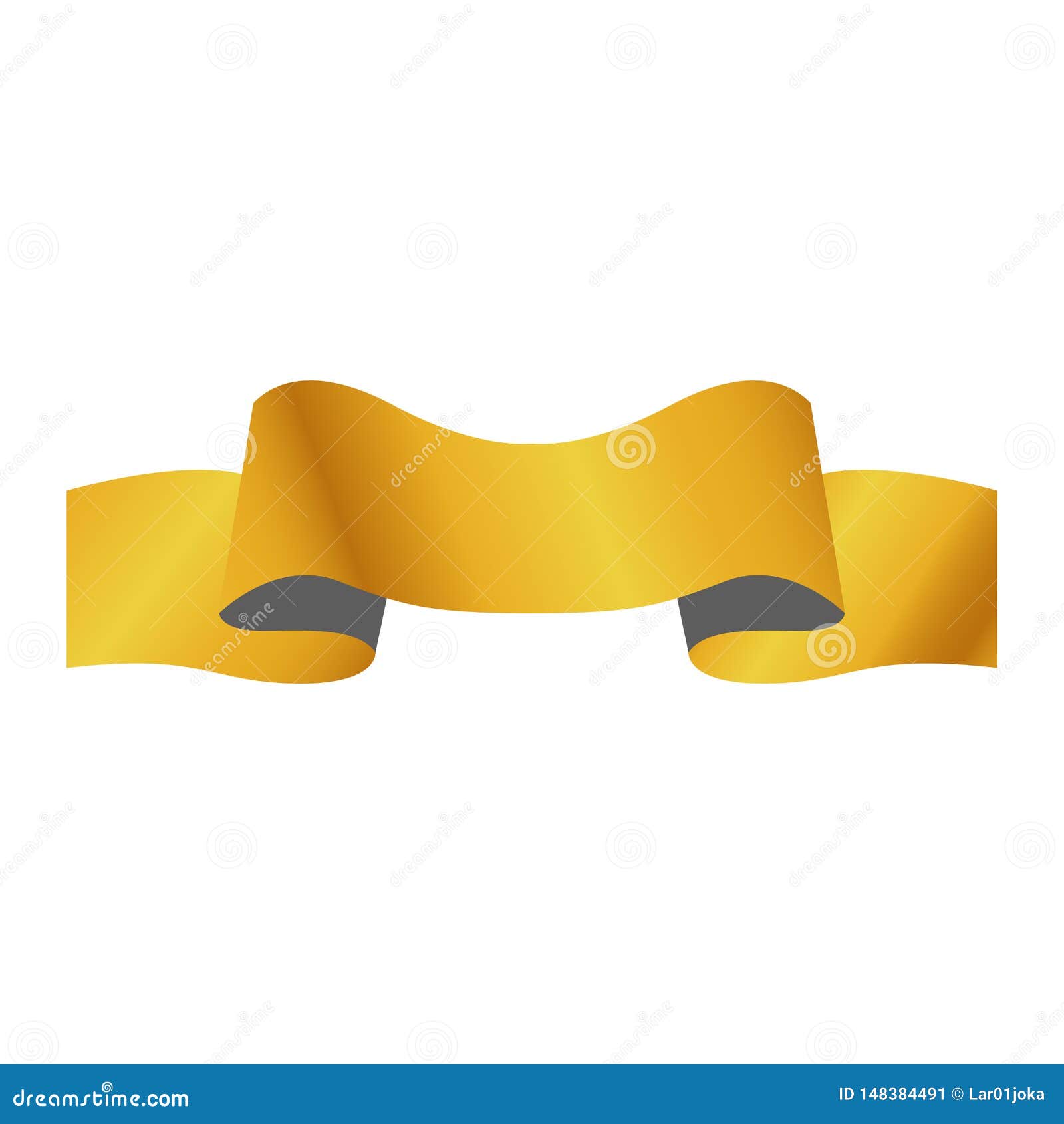 Isolated Elegant Golden Luxury Ribbon Image Stock Vector - Illustration ...