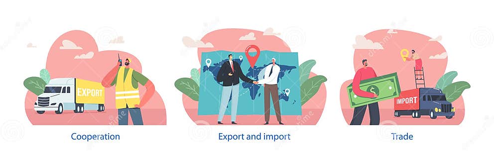 Isolated Elements with Characters Perform Export and Import Cooperation, Exchange of Goods and ...