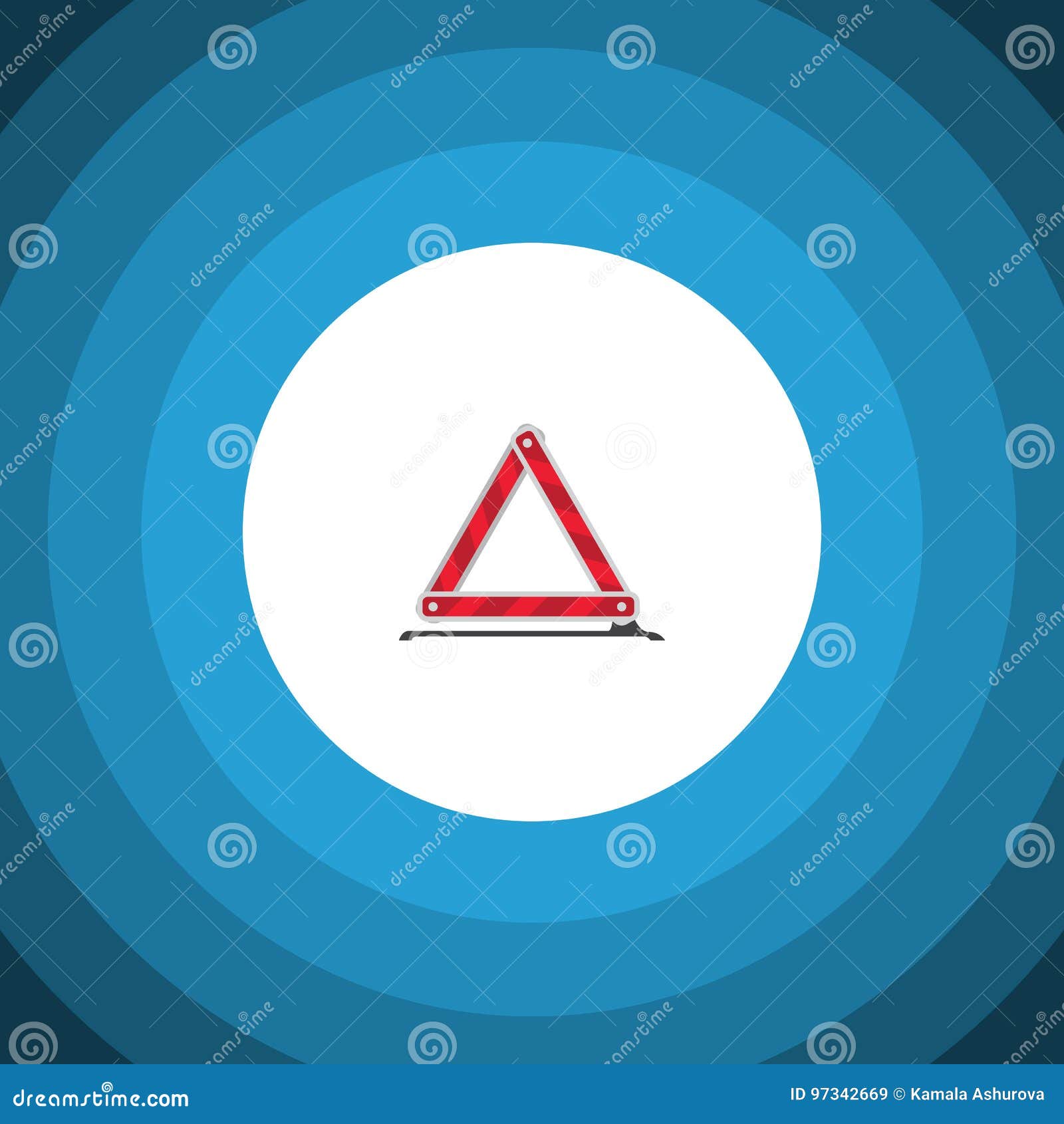 Isolated Emergency Stop Flat Icon. Warning Vector Element Can Be Used ...