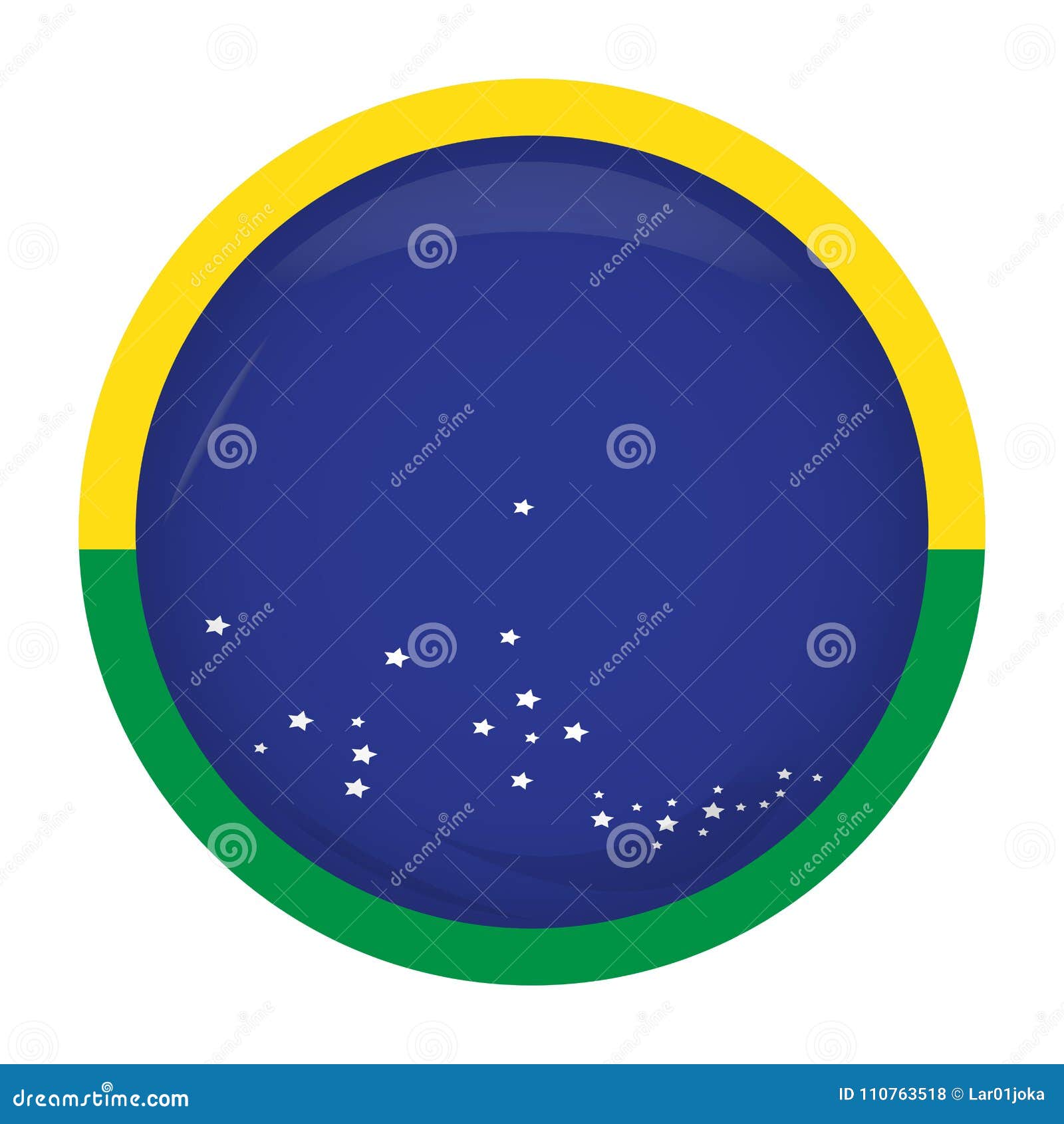 Empty Brazilian Campaign Button Stock Vector - Illustration of circle ...