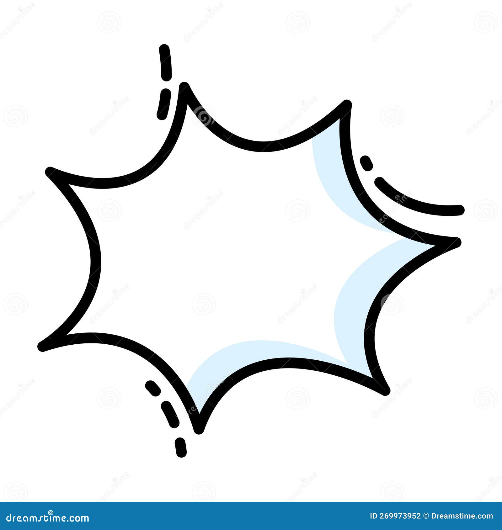 Isolated Empty Comic Speech Bubble Vector Stock Vector - Illustration ...