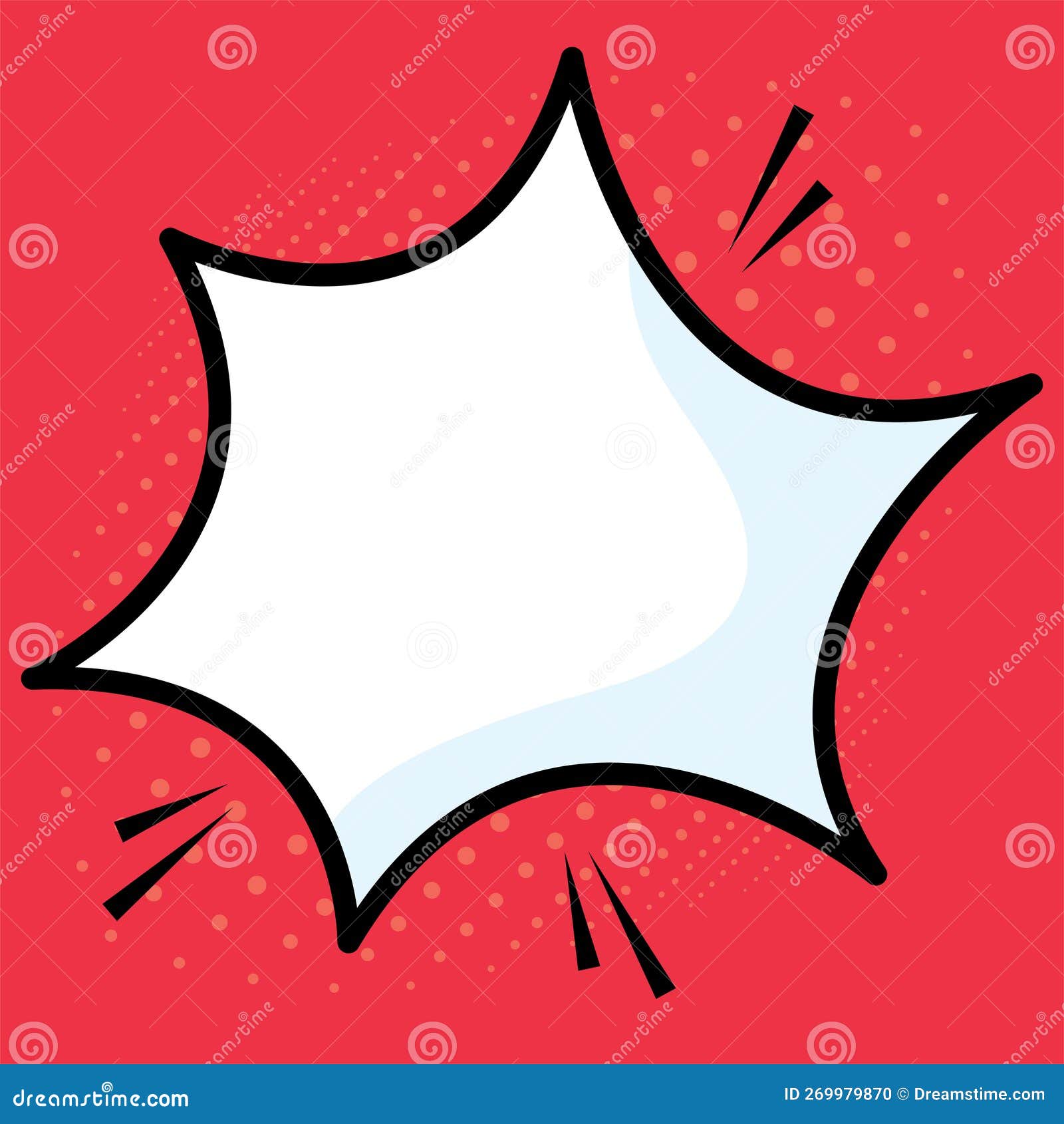 Isolated Empty Comic Speech Bubble Vector Stock Vector - Illustration ...