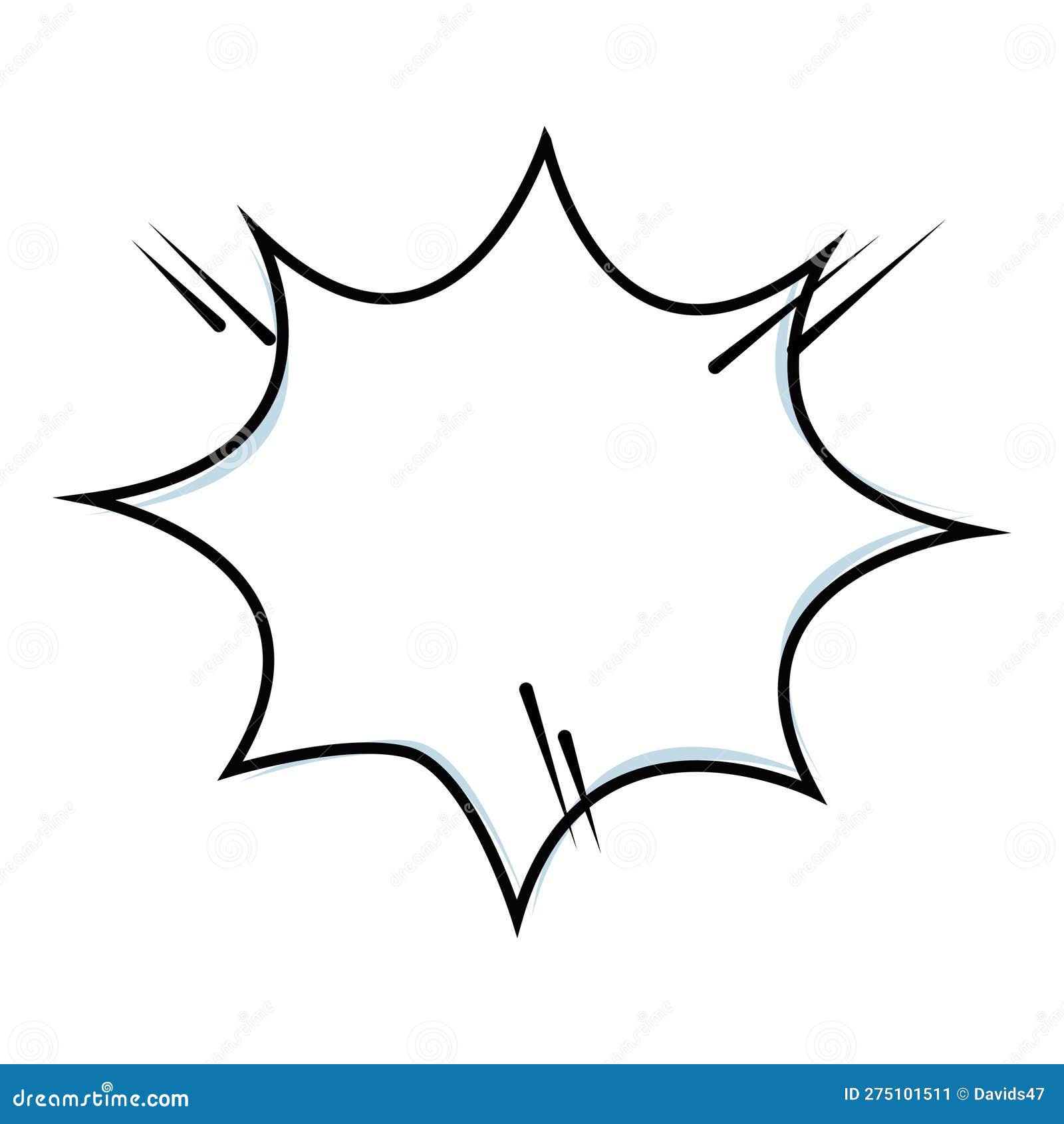 Isolated Empty Comic Speech Bubble Vector Stock Illustration ...