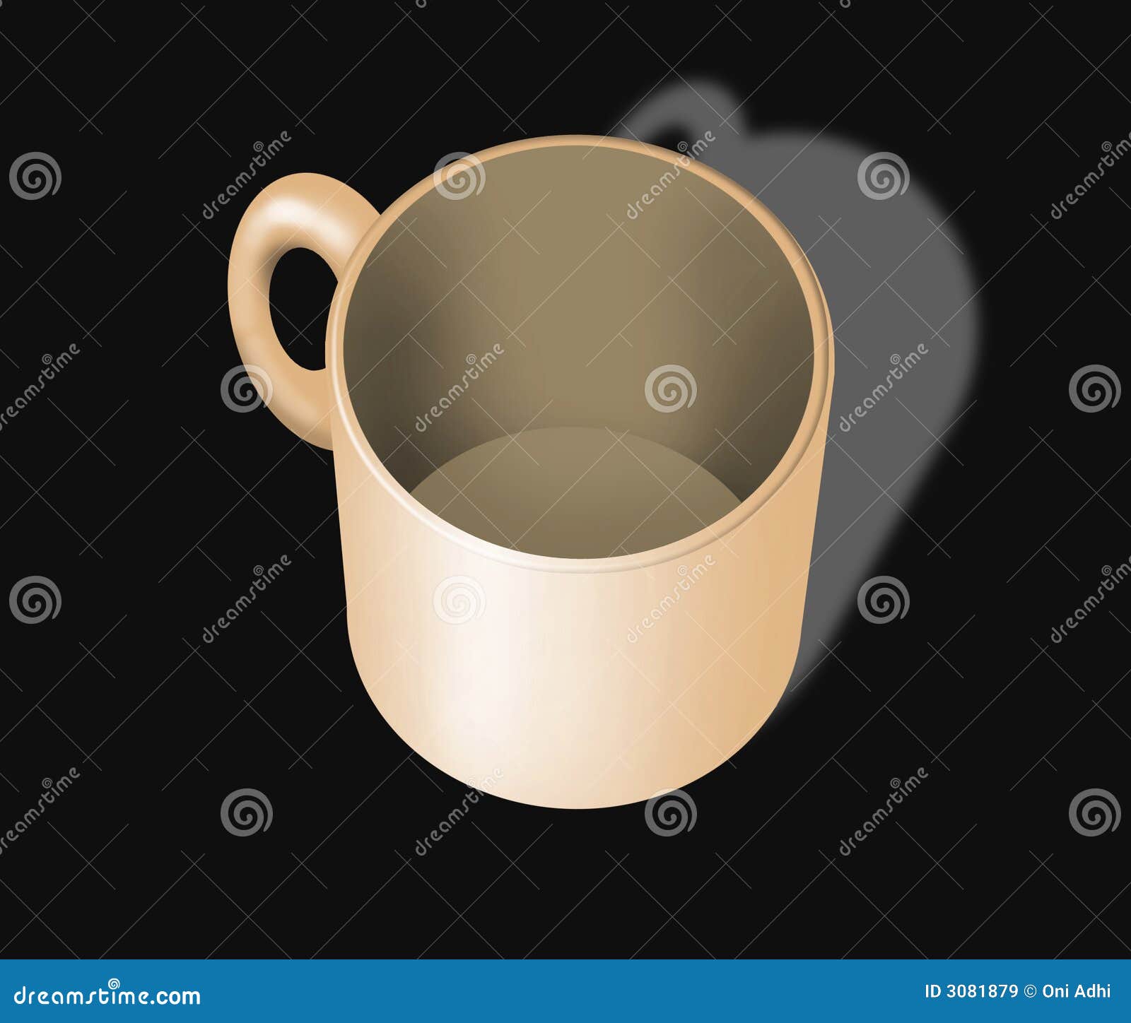 Isolated empty cup or mug stock illustration. Illustration of brown ...