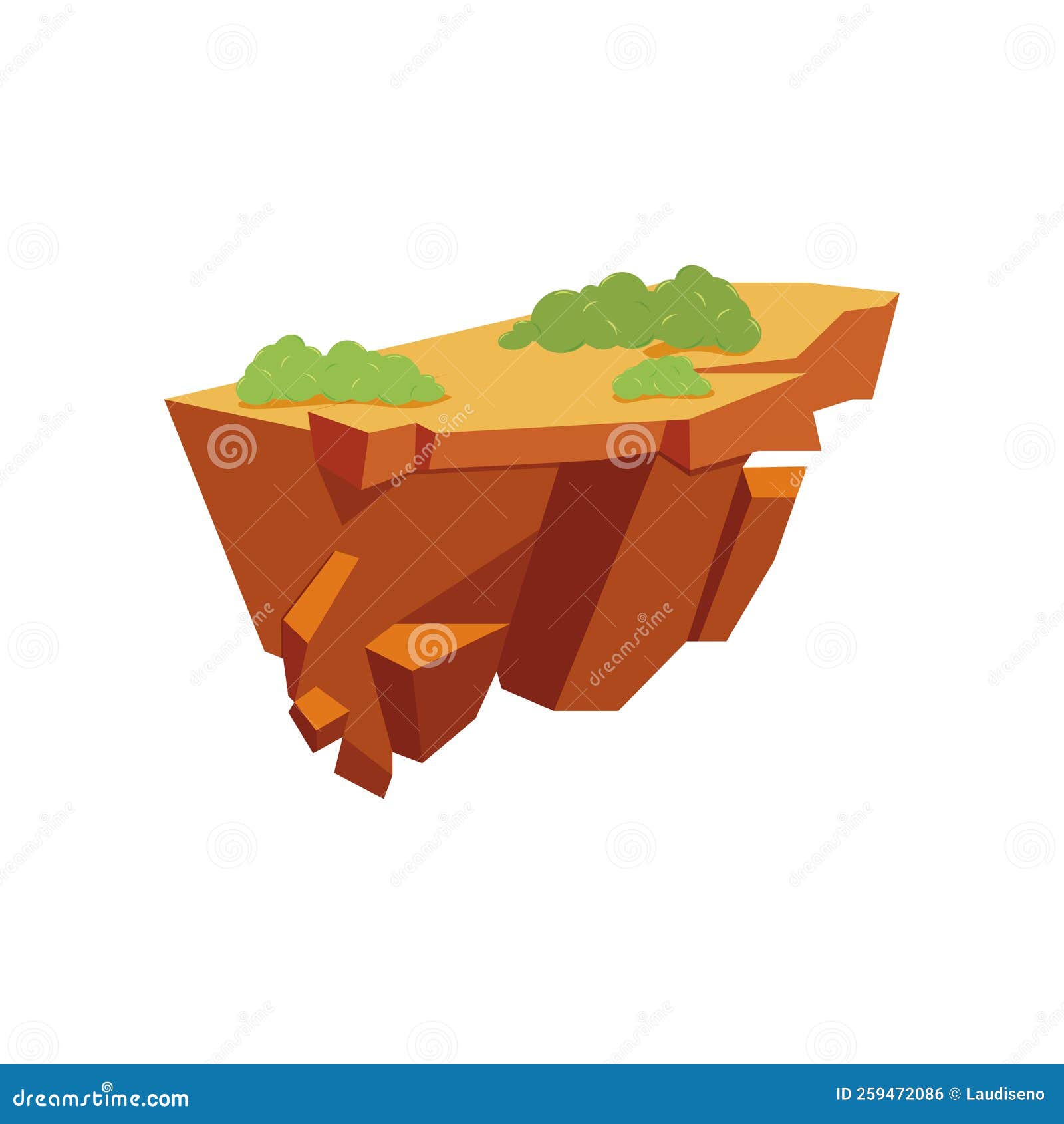 Isolated Empty Floating Land Icon Vector Stock Vector - Illustration of ...