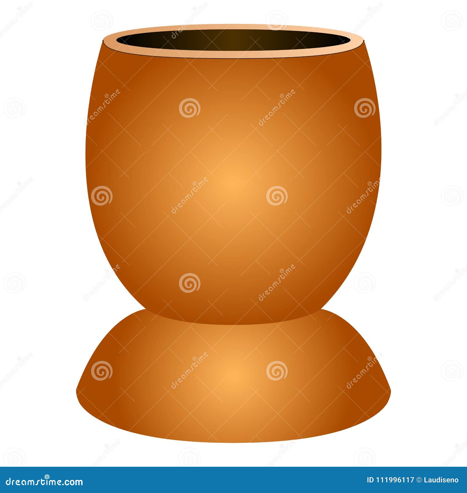 Isolated empty flower pot stock vector. Illustration of hobby - 111996117