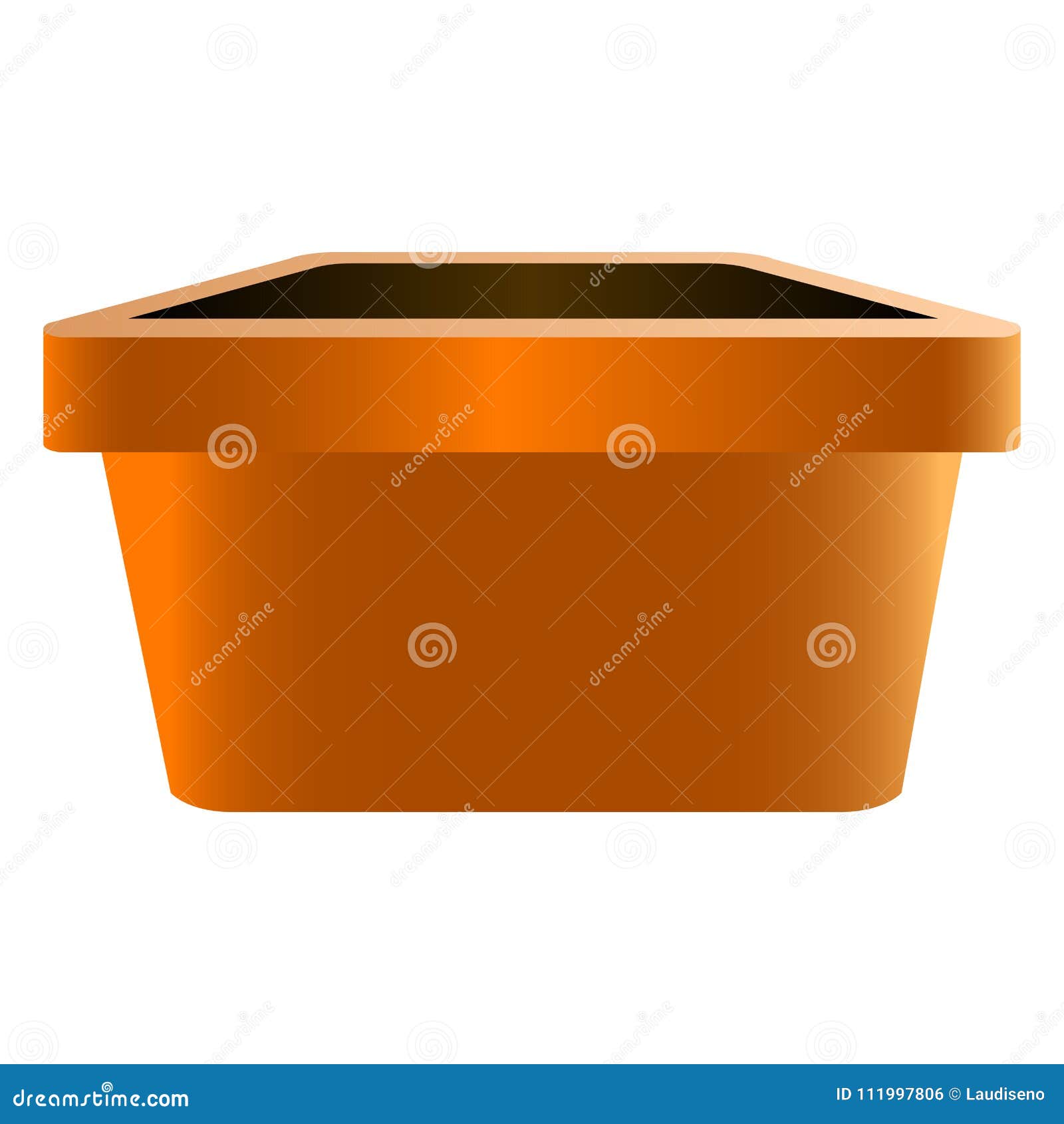 Isolated empty flower pot stock vector. Illustration of closeup - 111997806