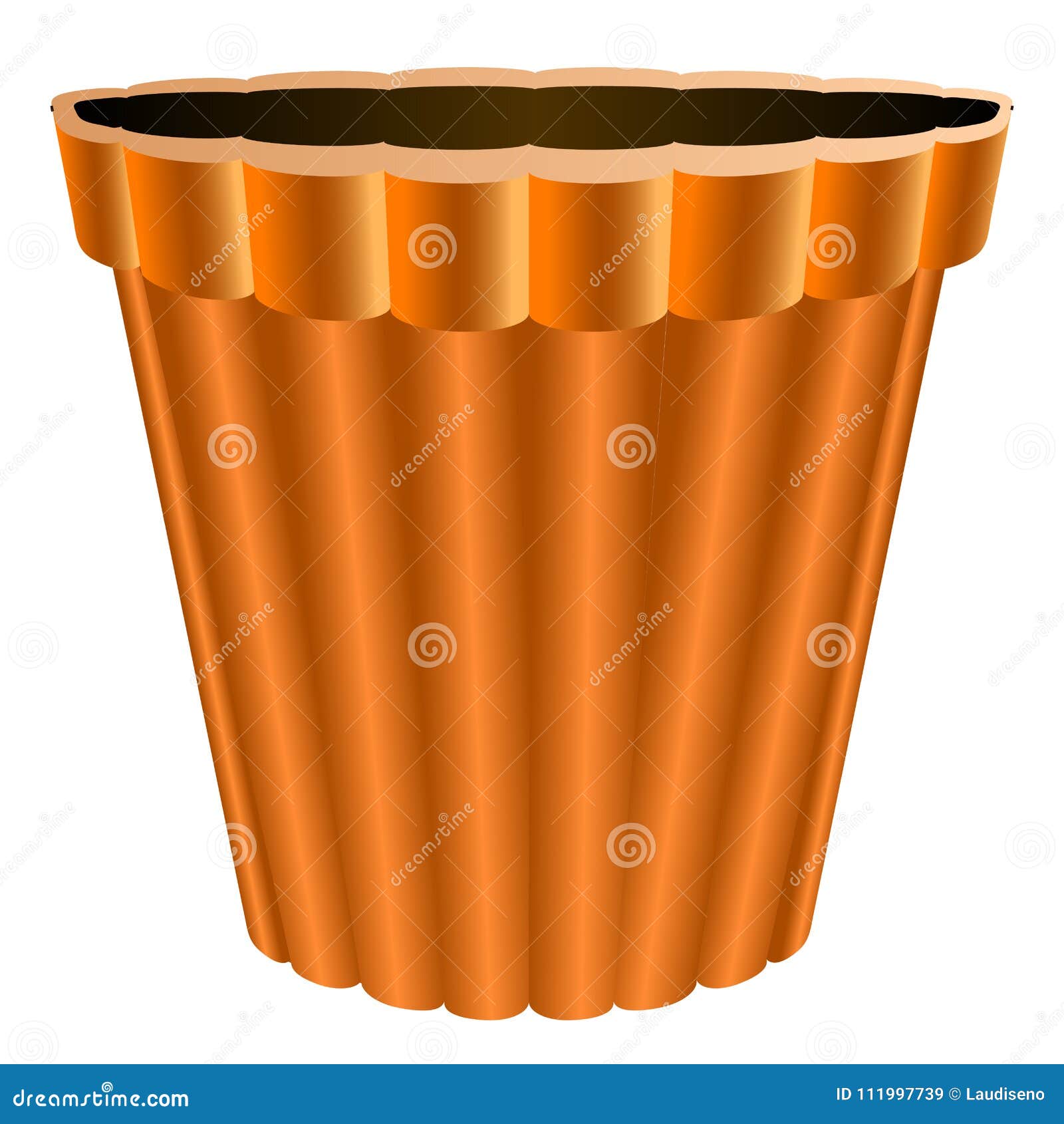 Isolated empty flower pot stock vector. Illustration of growth - 111997739