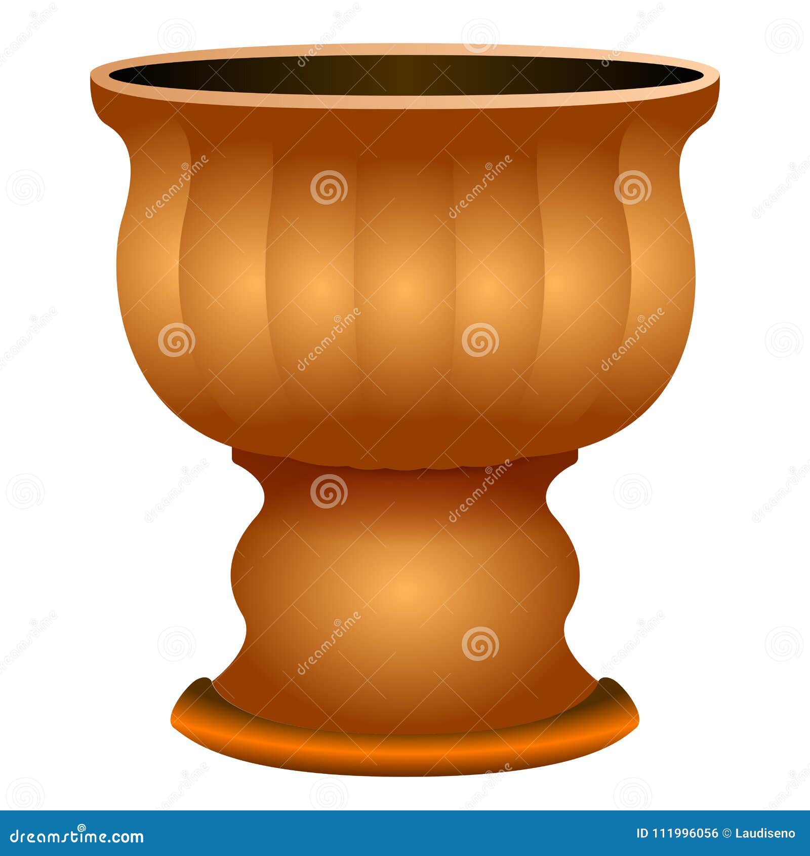 Isolated empty flower pot stock vector. Illustration of soil - 111996056