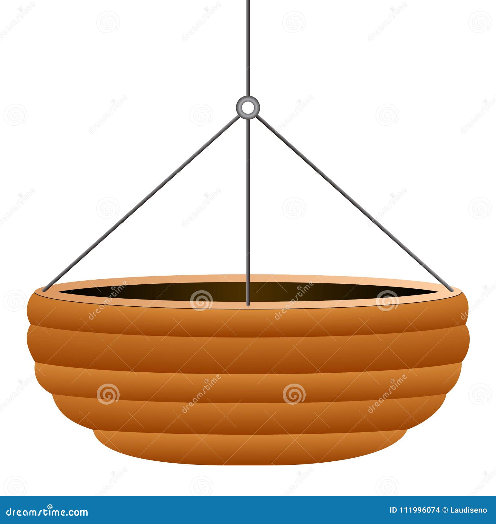 Isolated empty flower pot stock vector. Illustration of dish - 111996074