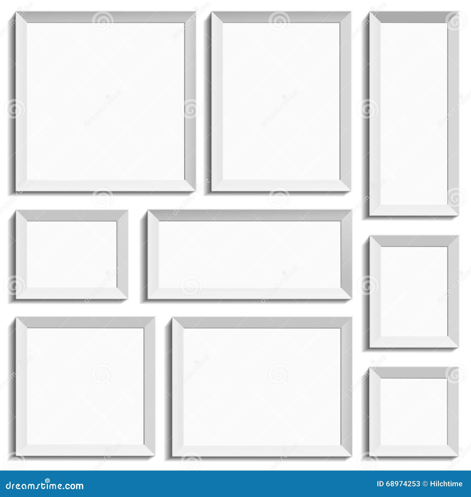 Isolated Empty Frames in International Paper Size Stock Vector ...