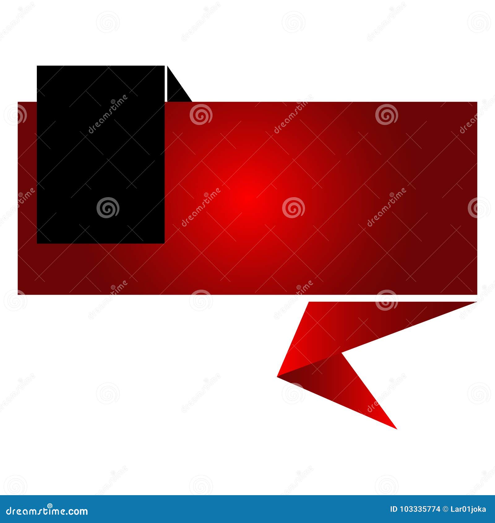 Isolated empty label stock vector. Illustration of ribbon - 103335774