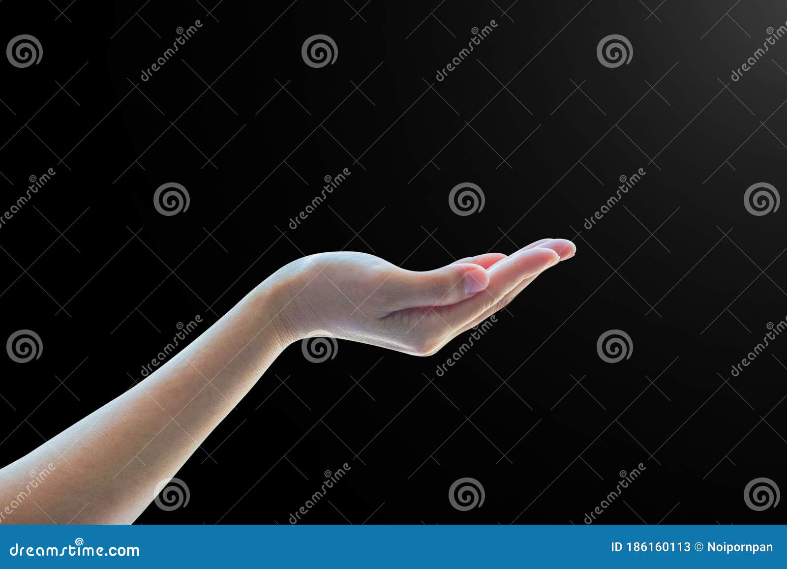 Isolated Empty Open Human Hands with Palm Raised Upward in Holding ...
