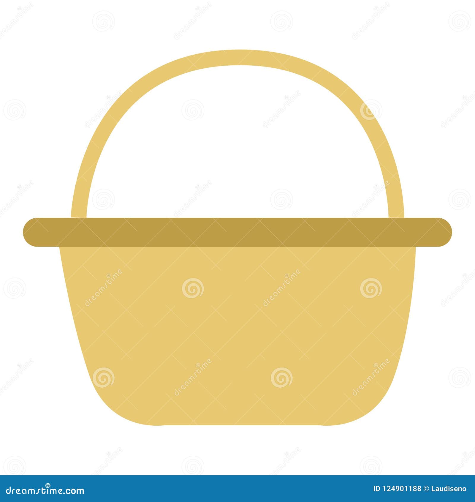 Isolated Empty Picnic Basket Stock Vector - Illustration of wicker ...