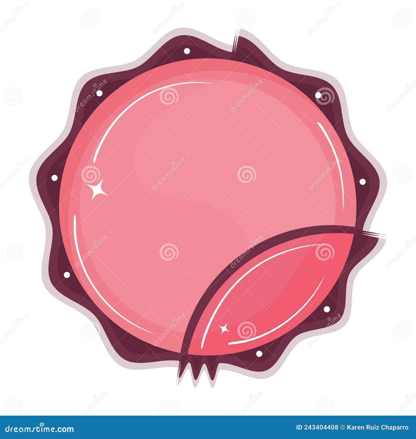 Isolated Empty Pink and Shiny Label Vector Stock Vector - Illustration ...