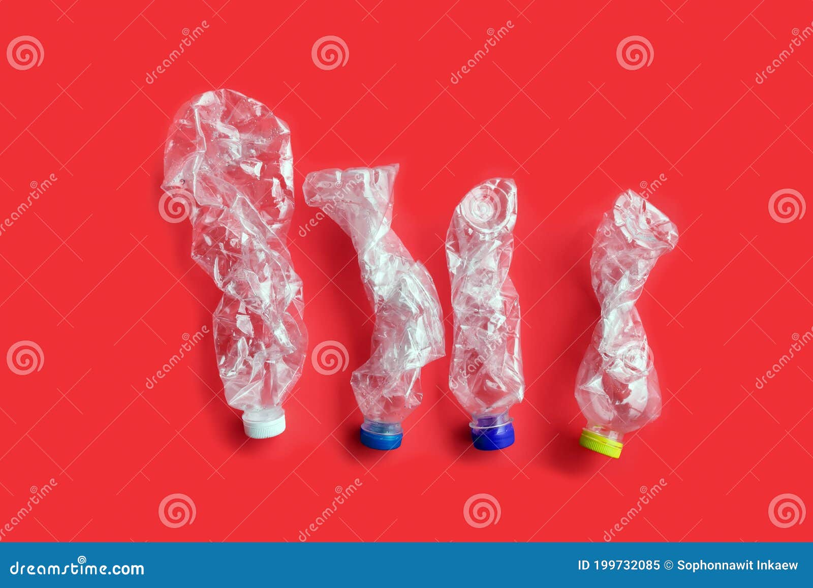 Twisted plastic bottles stock image. Image of reduce - 199732085
