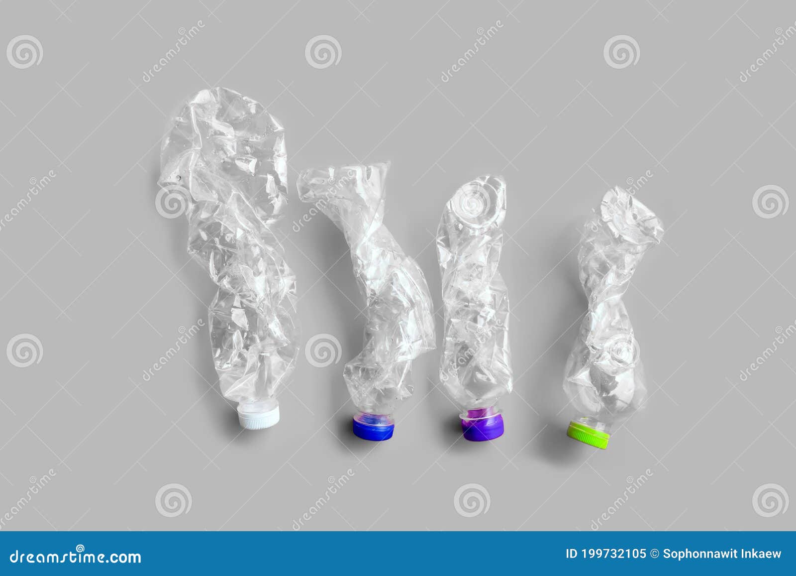 Twisted plastic bottles stock image. Image of reduce - 199732105