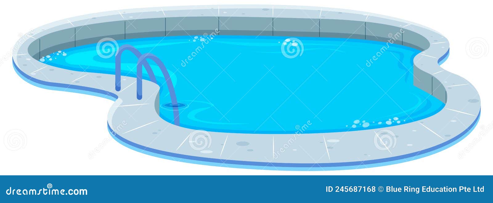 Isolated Empty Pool on White Background Stock Vector - Illustration of ...