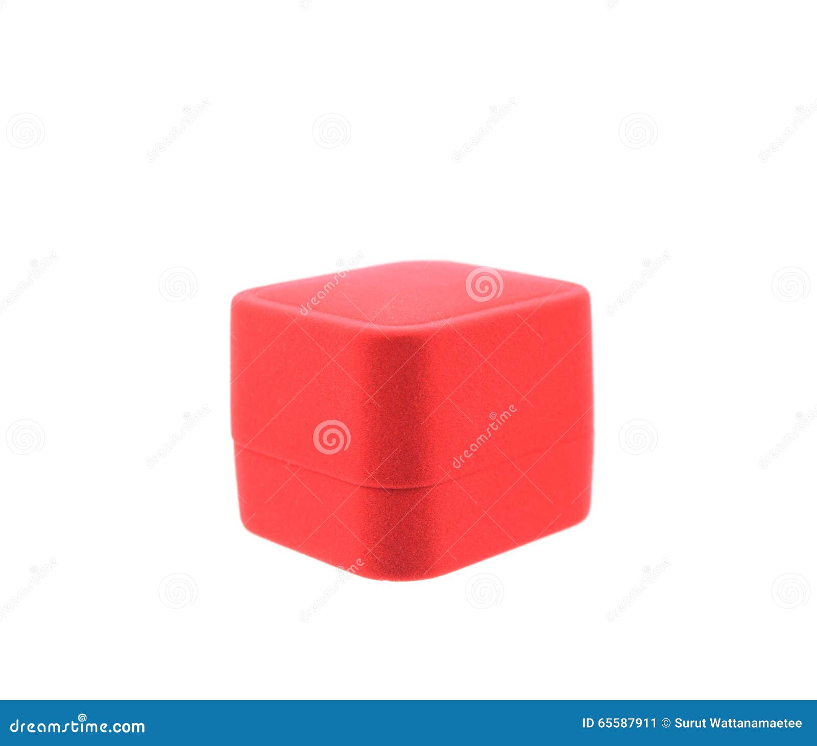 Isolated Empty Red Box on White Stock Image - Image of velvet, gold ...