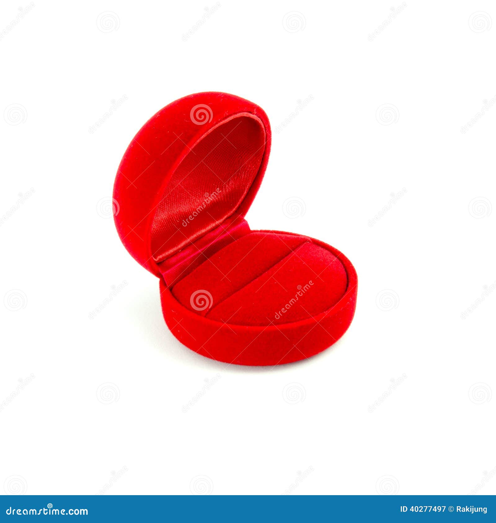 Isolated Empty Red Ring Box on White Background Stock Image - Image of ...