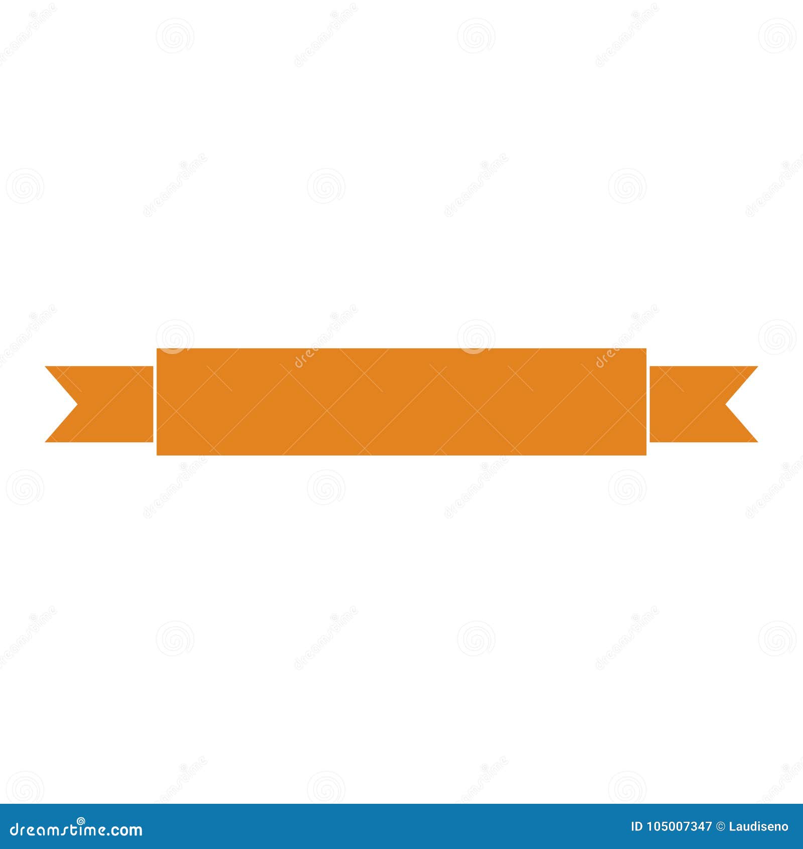 Isolated empty ribbon stock vector. Illustration of vector - 105007347