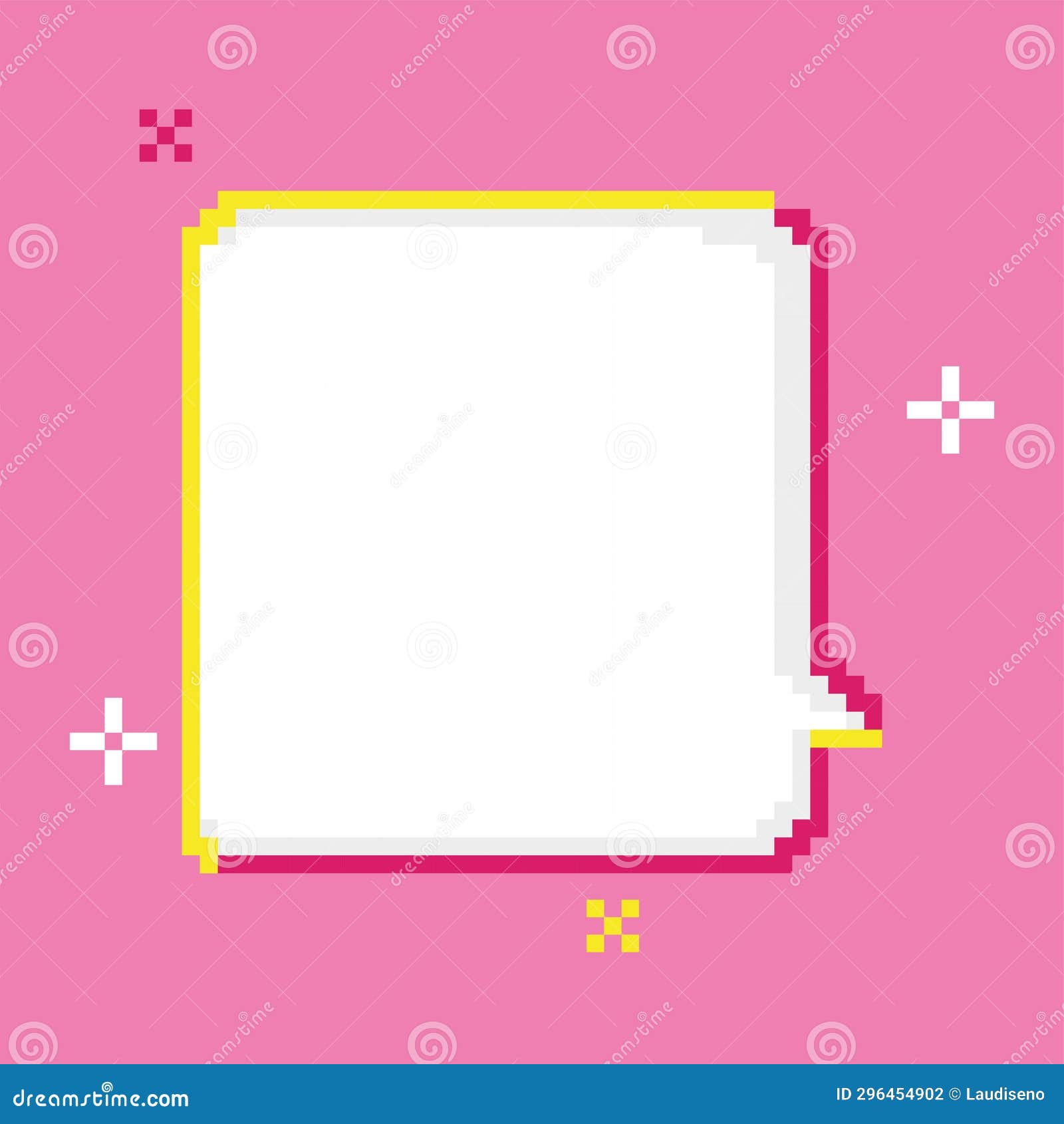 Isolated Empty Speech Bubble Pixel Art Vector Stock Vector ...
