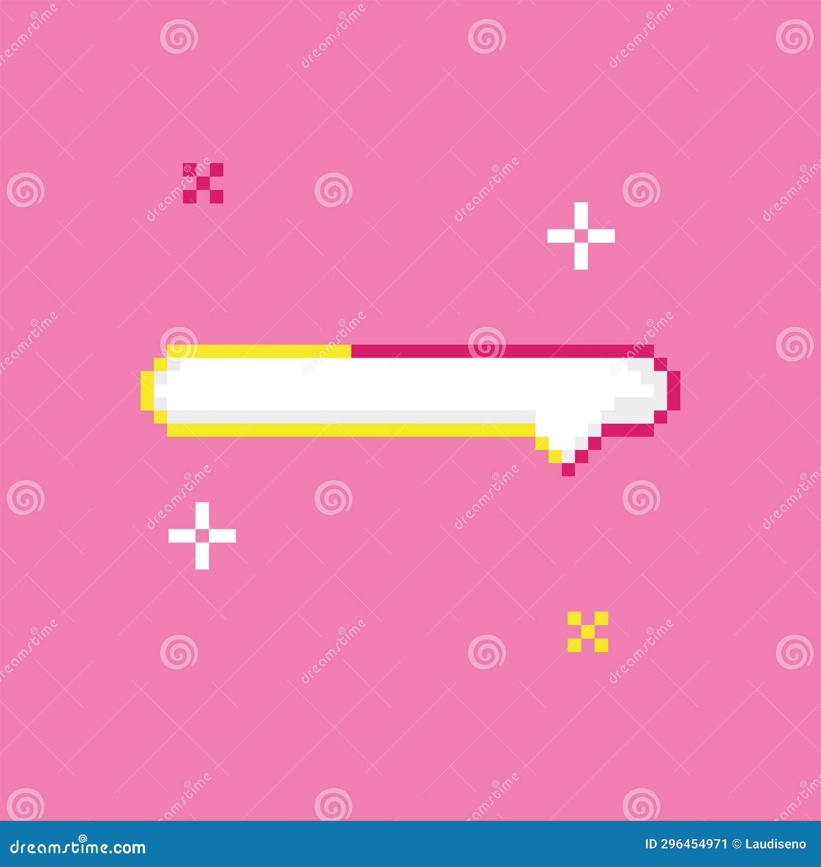 Isolated Empty Speech Bubble Pixel Art Vector Stock Illustration ...