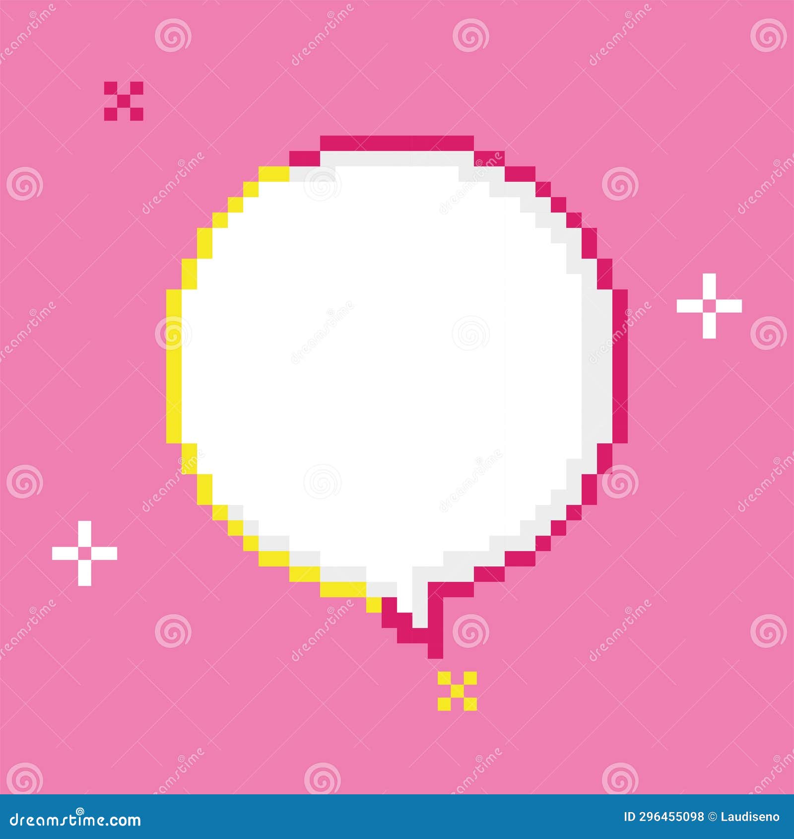Isolated Empty Speech Bubble Pixel Art Vector Stock Vector ...