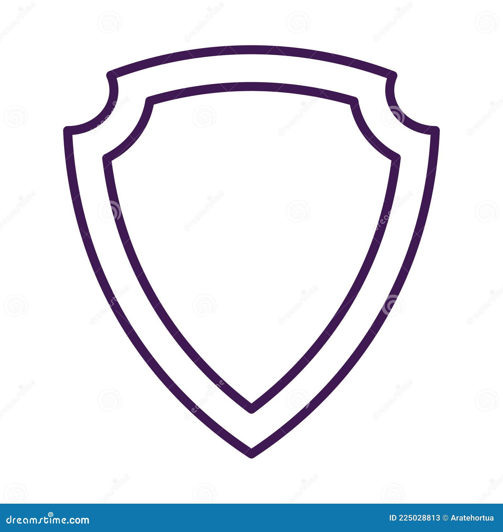 Isolated Empty Sport Shield Icon Stock Vector - Illustration of ...