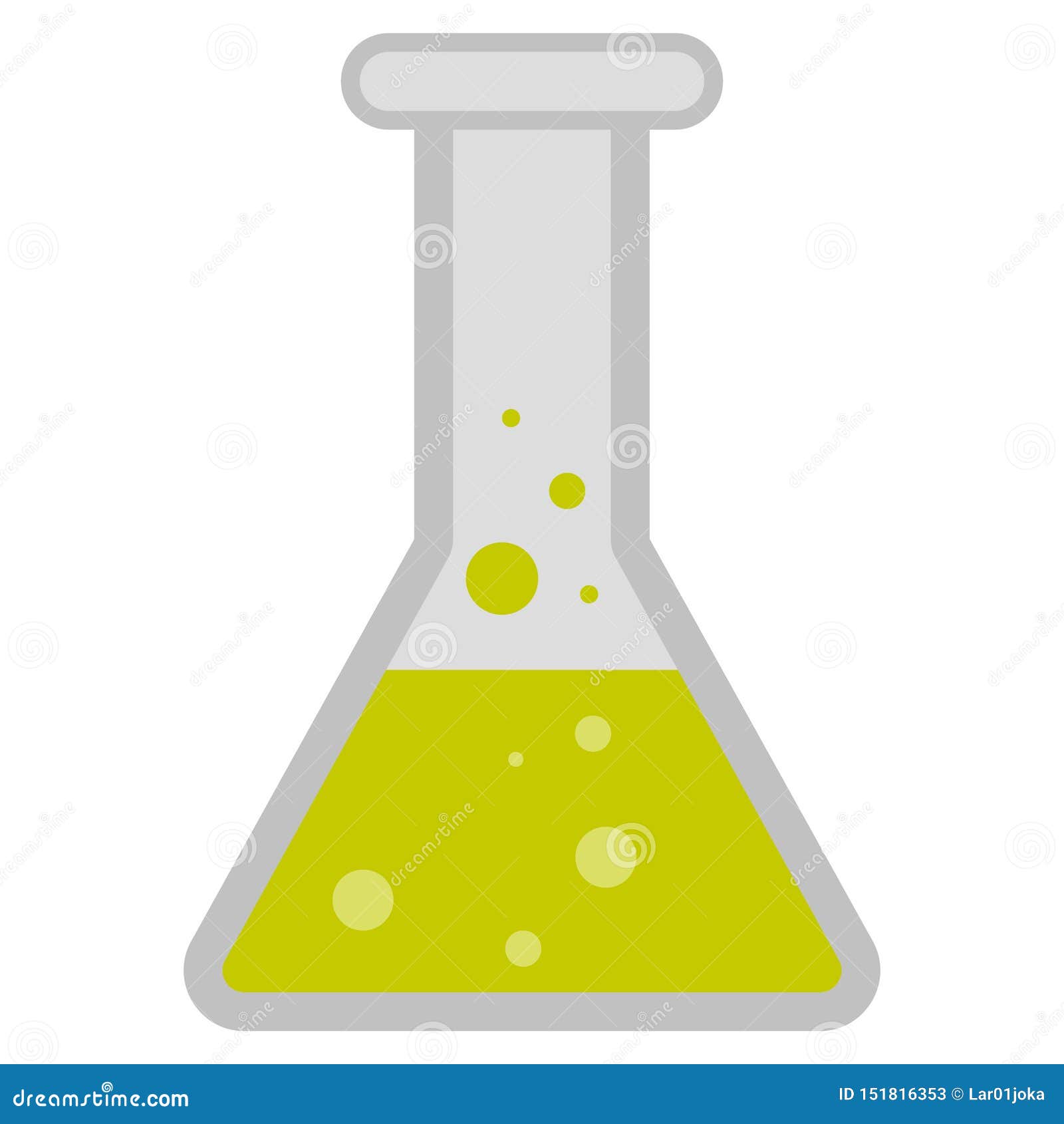 Isolated Erlenmeyer with a Liquid Stock Vector - Illustration of ...
