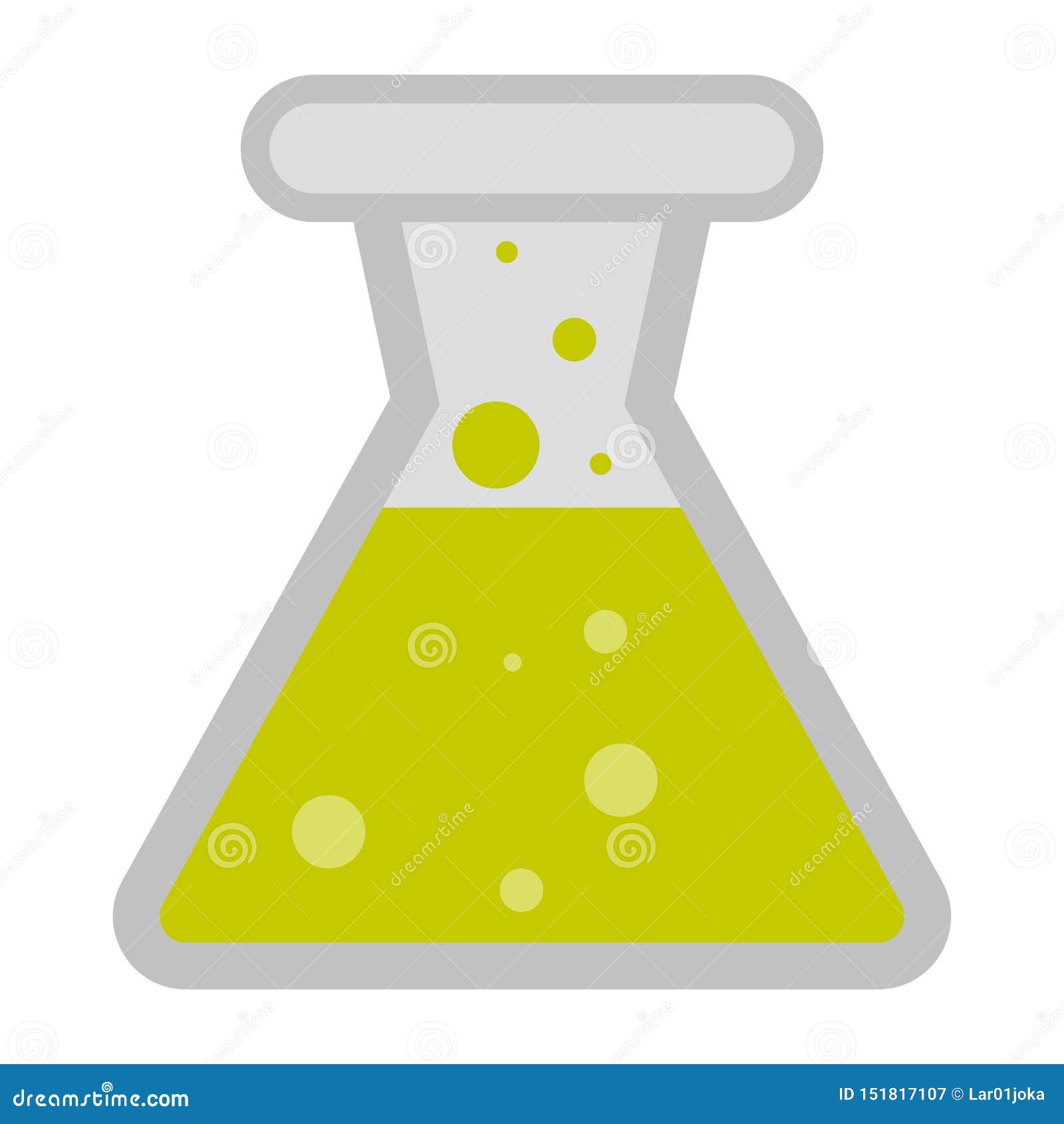 Isolated Erlenmeyer with a Liquid Stock Vector - Illustration of ...